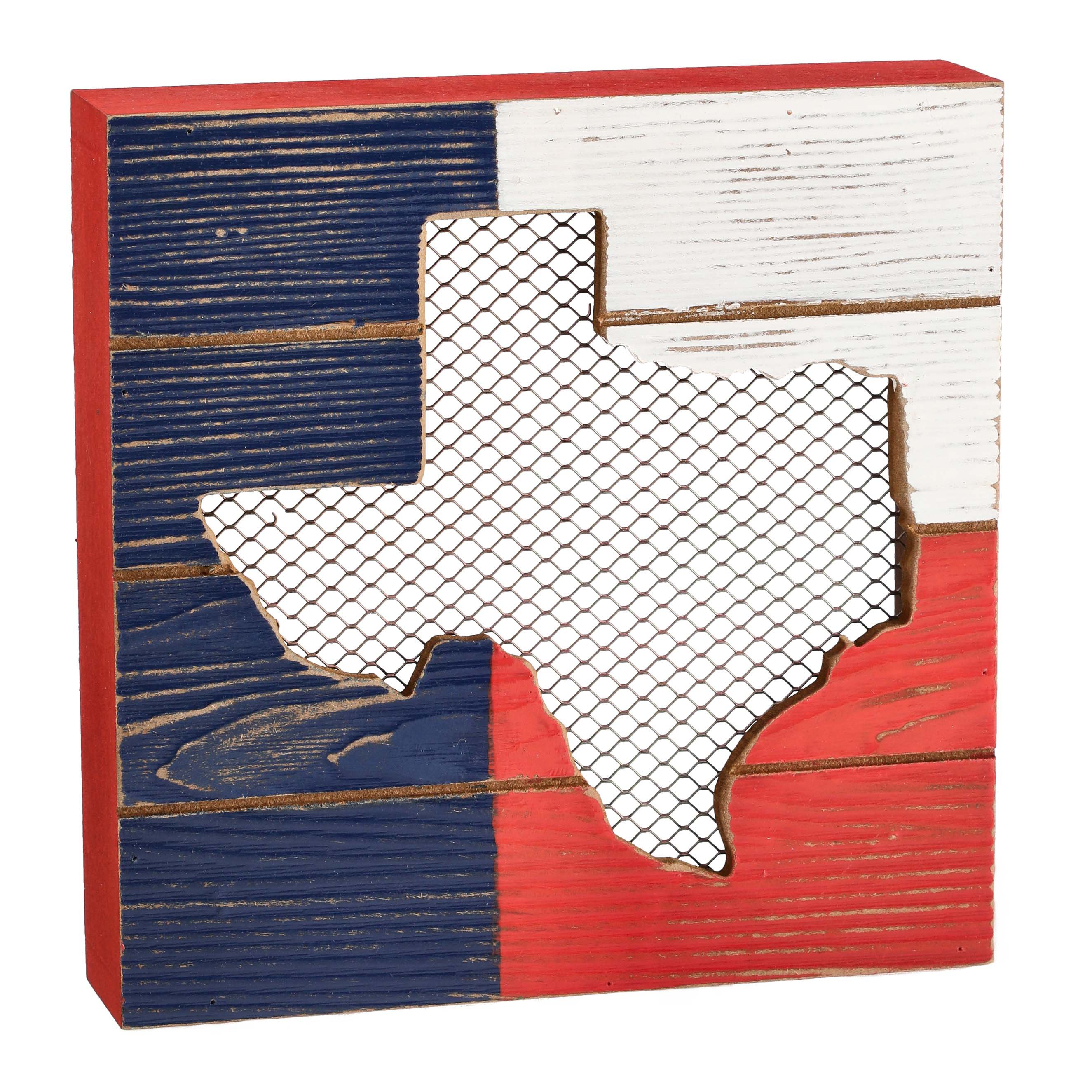 Haven & Key Texas Shape with Mesh Wire Cutout Tabletop Decoration ...
