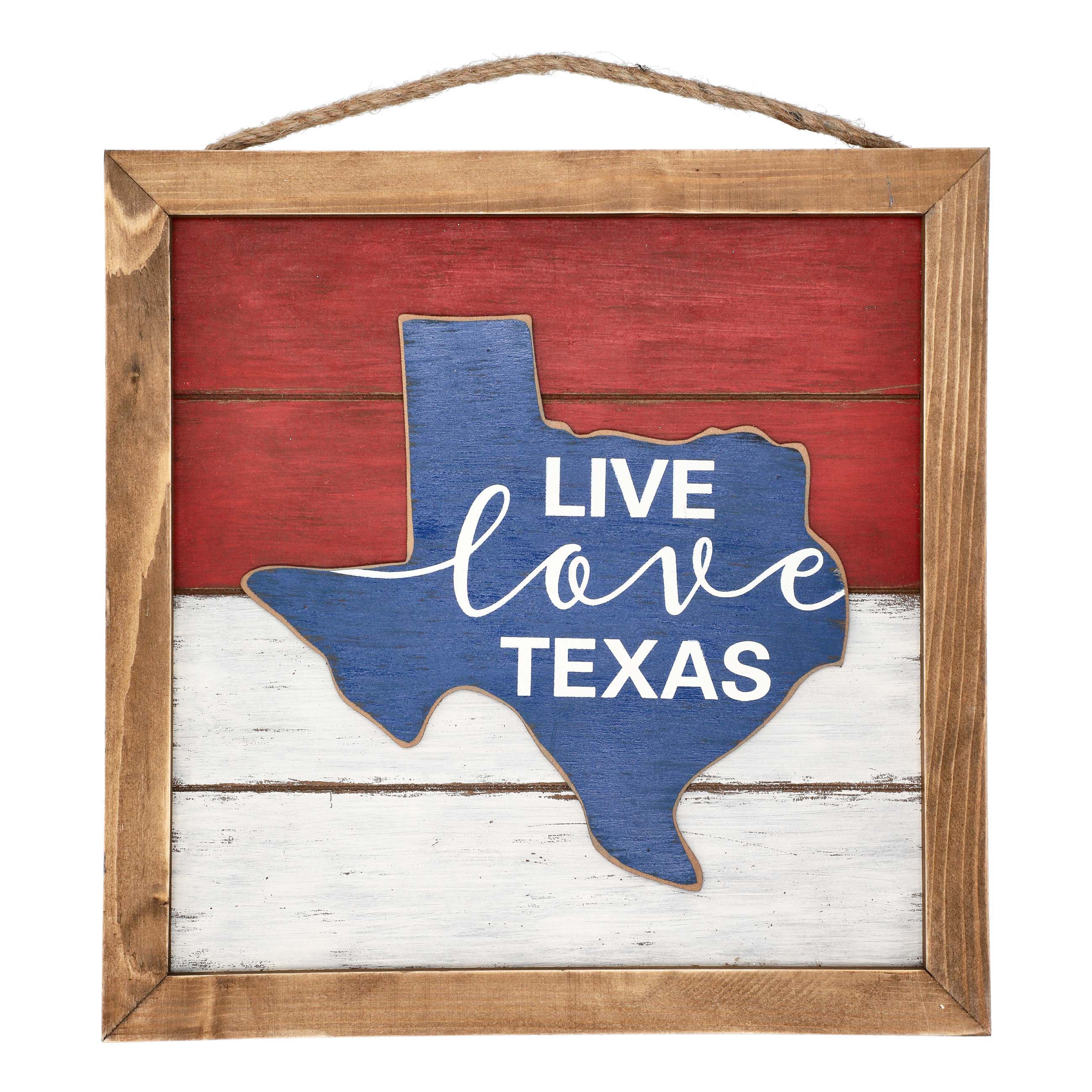 Haven & Key Live Love Texas Wooden Wall Decoration - Shop Seasonal ...