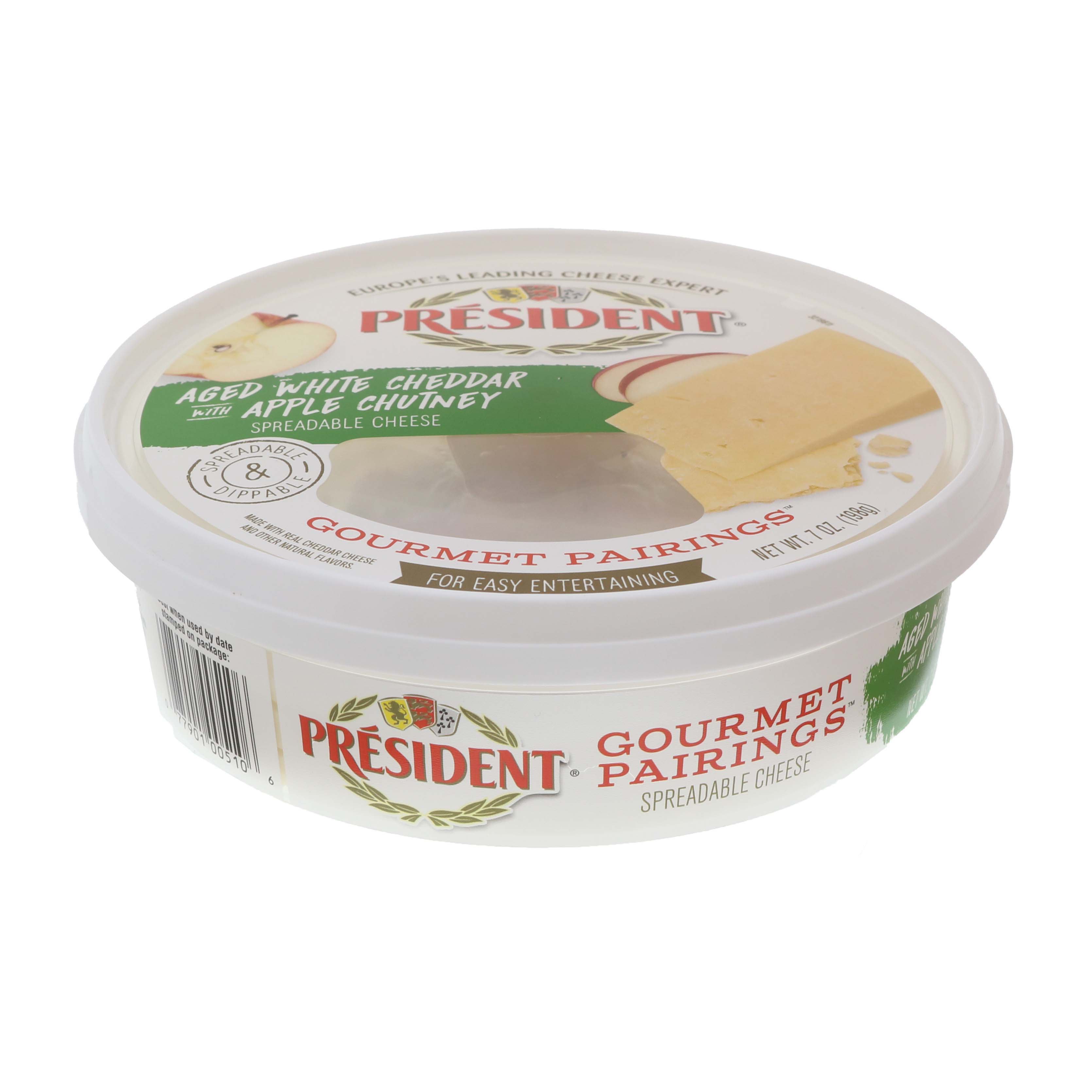 President Aged White Cheddar with Apple Chutney - Shop Cheese at H-E-B