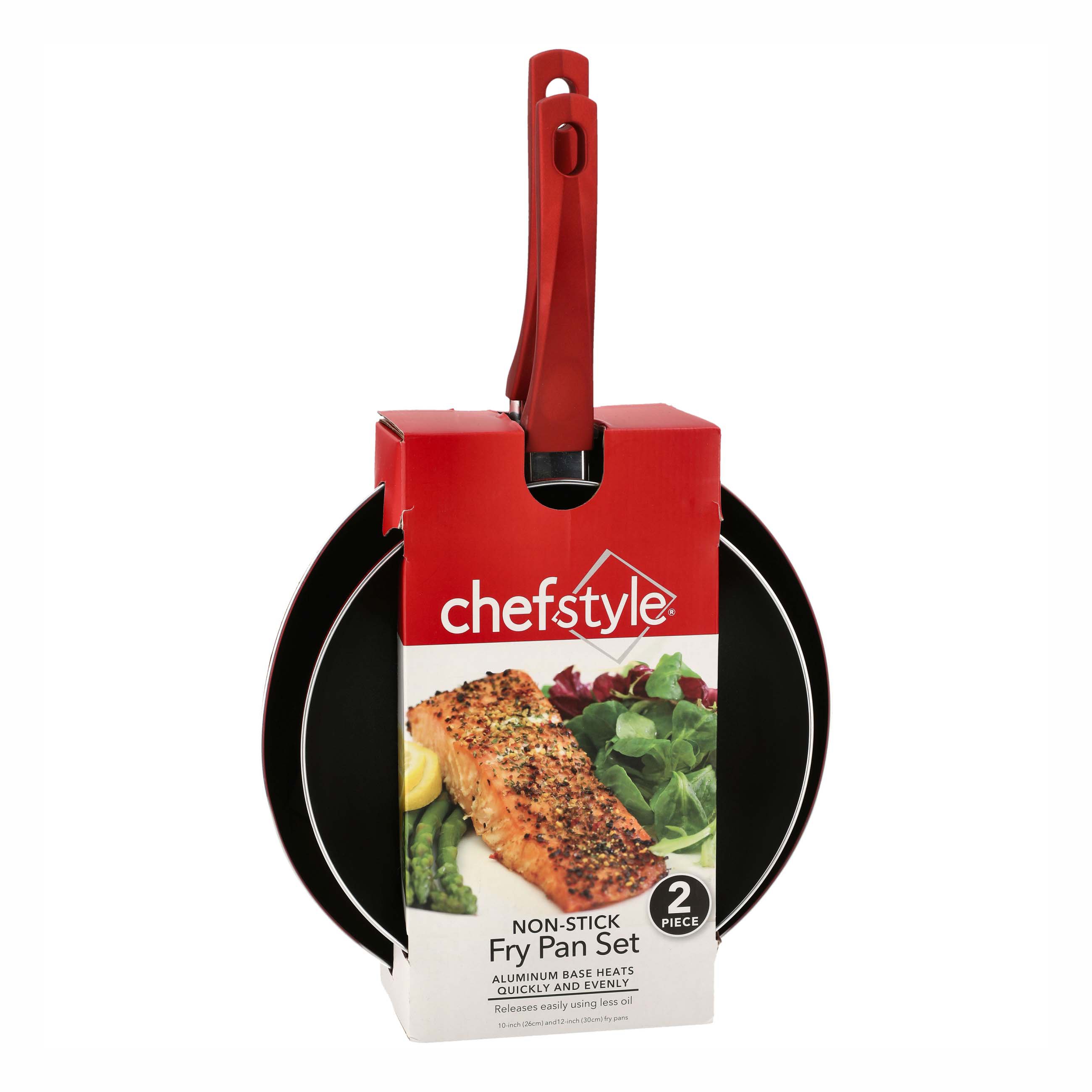 chefstyle Red Non-Stick Fry Pan Set - Shop Frying pans & griddles at H-E-B