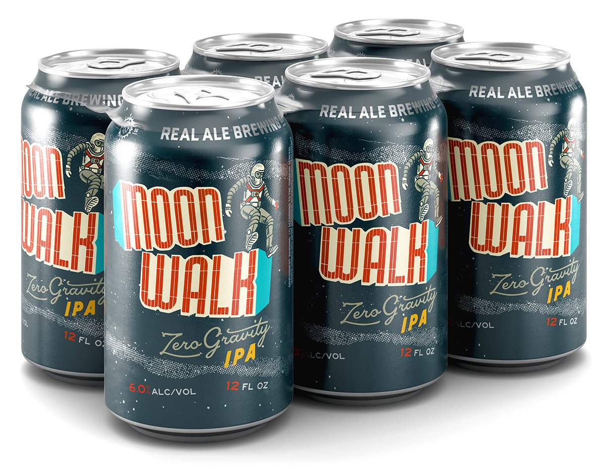 Real Ale Moon Walk Brut IPA Beer 12 oz Cans - Shop Beer at H-E-B