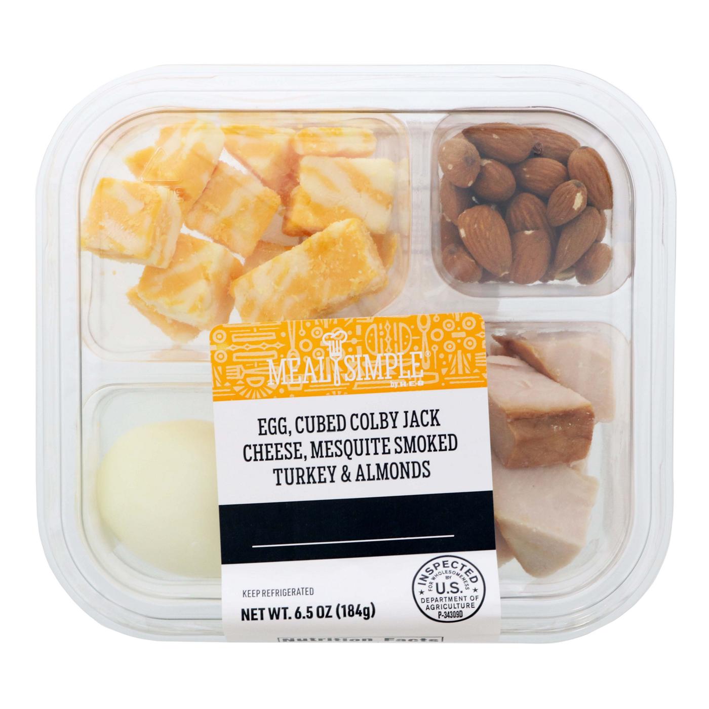 Meal Simple by H-E-B Snack Tray - Turkey, Cheese, Egg & Almonds - Shop ...
