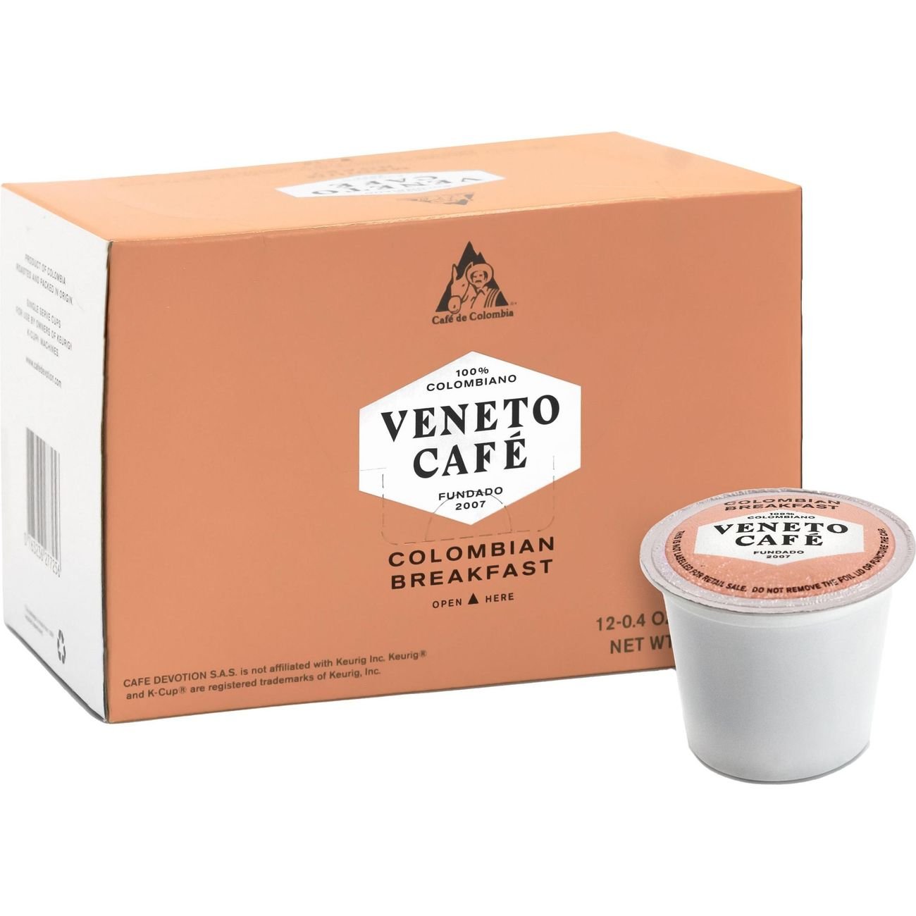 Veneto Cafe 100% Columbian Breakfast Single Serve Cups - Shop Coffee at ...