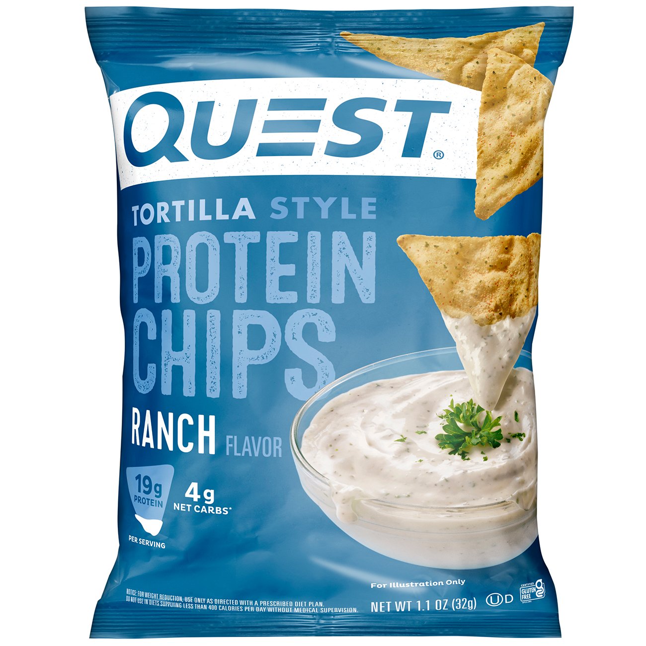 Quest Tortilla Style 19g Protein Chips - Ranch - Shop Chips at H-E-B