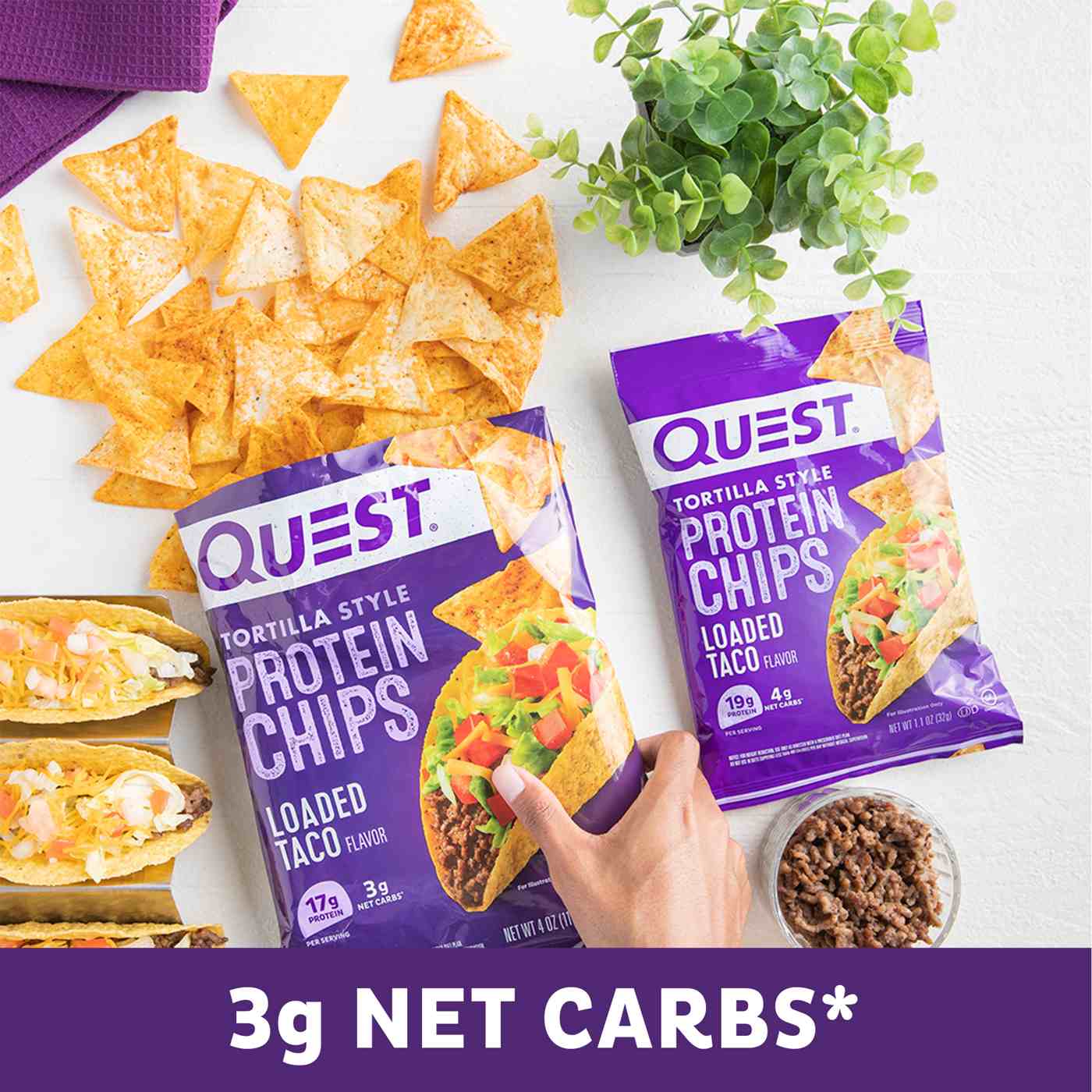 Quest Tortilla Style 19g Protein Chips - Loaded Taco - Shop Chips at H-E-B