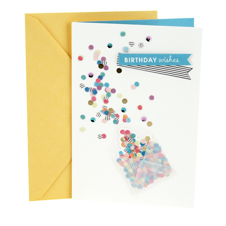 Hallmark Envelope with Confetti Birthday Card - E27 - Shop Invites ...