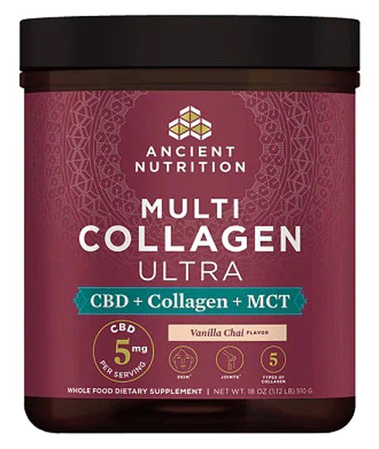 Ancient Nutrition Vanilla Chai Multi Collagen + CBD Ultra - Shop Herbs ...
