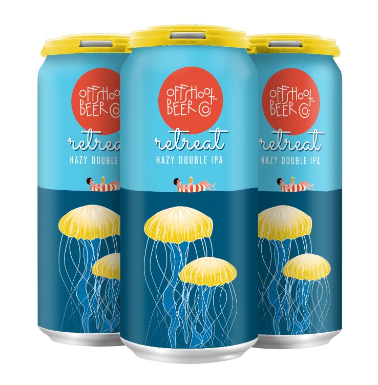Offshoot Beer Co. Retreat Hazy Double IPA Beer 16 oz Cans - Shop Beer ...
