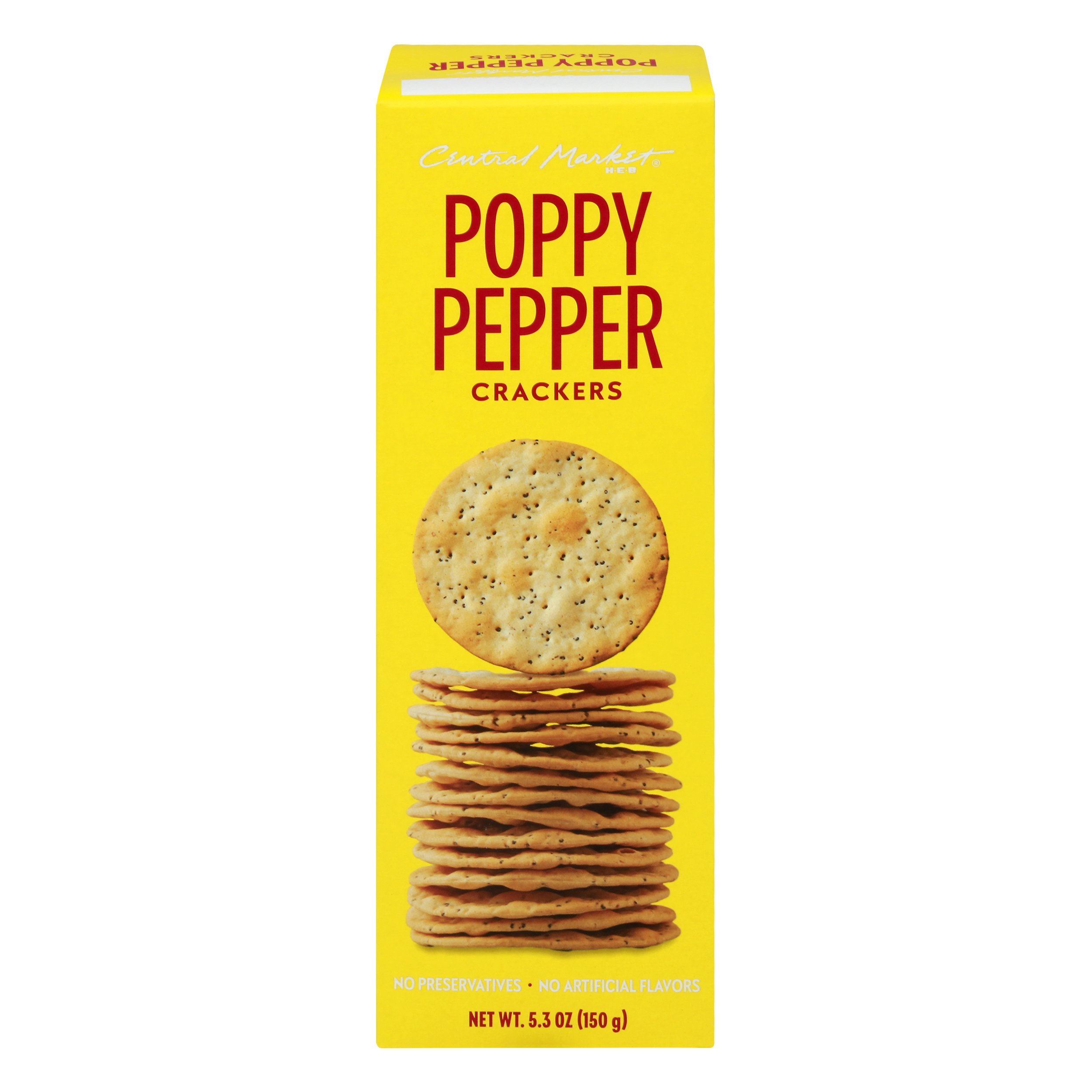 Central Market Poppy Pepper Crackers - Shop Crackers & breadsticks at H-E-B