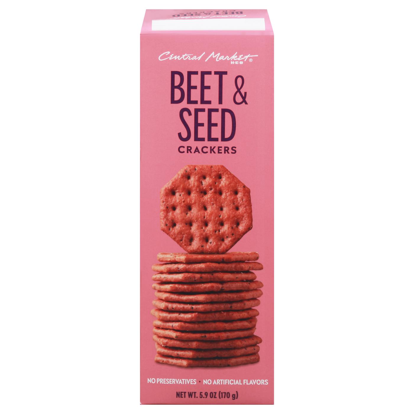 Central Market Beet & Seed Crackers - Shop Crackers & breadsticks at H-E-B