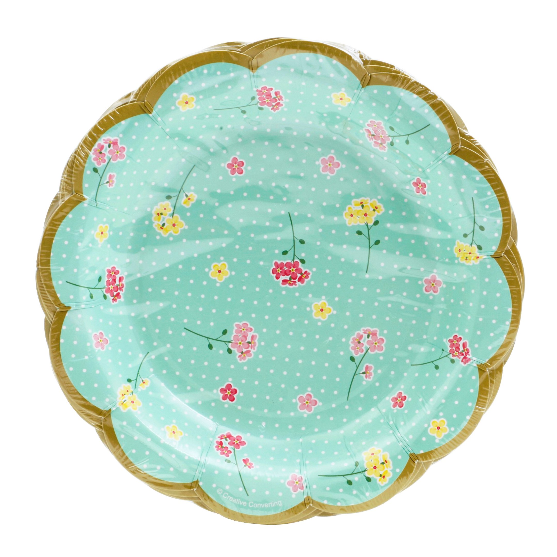 Paper Art Floral Tea Party Paper Plates, 7 in. - Shop Plates & bowls at ...