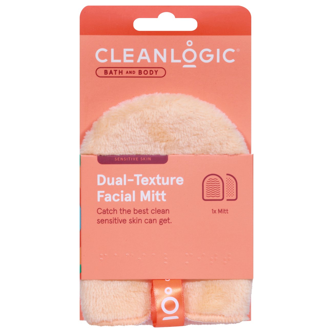 Cleanlogic Dual-Texture Facial Mitt for Sensitive Skin - Shop ...