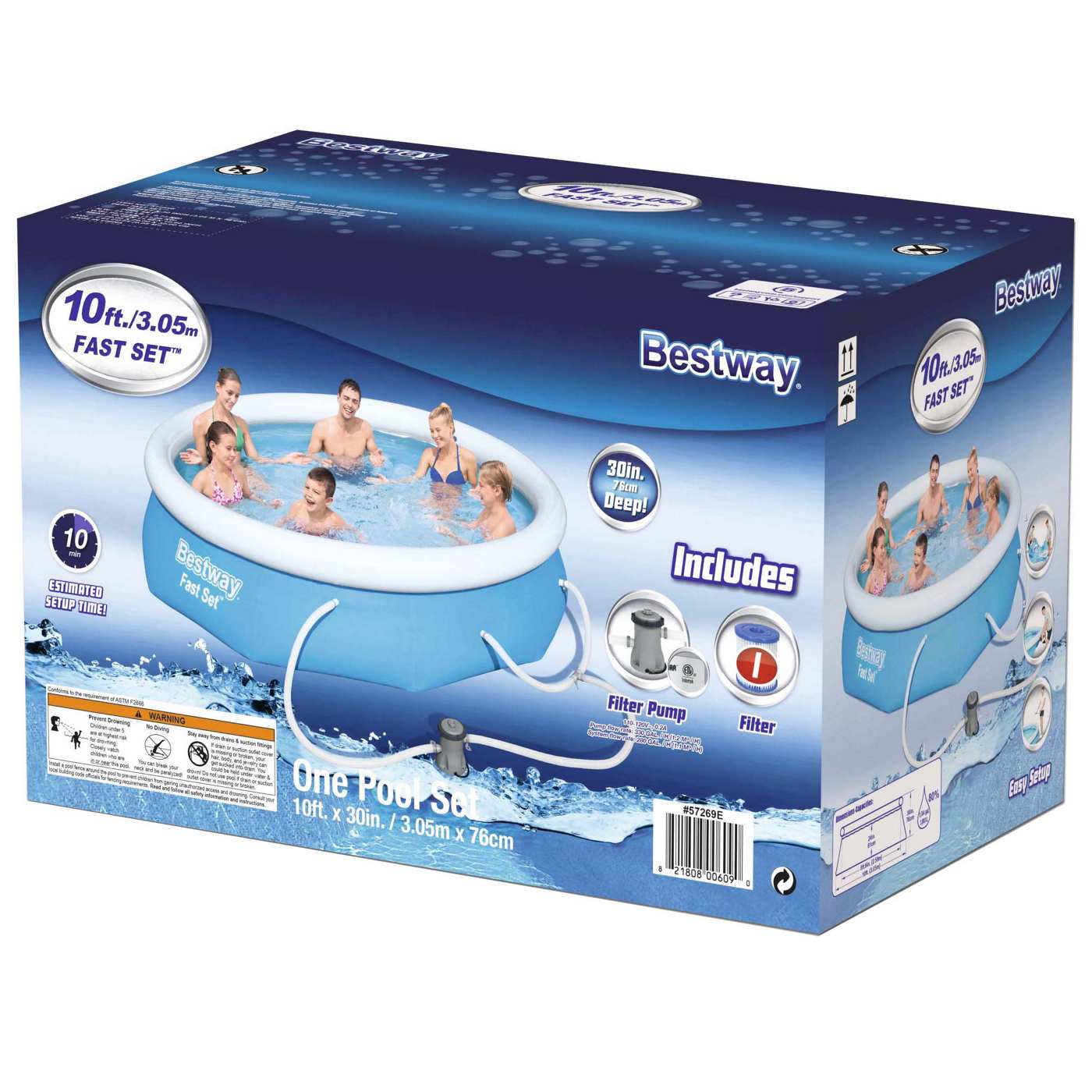 Bestway Fast Set Swimming Pool with Pump - Shop Kiddie pools at H-E-B