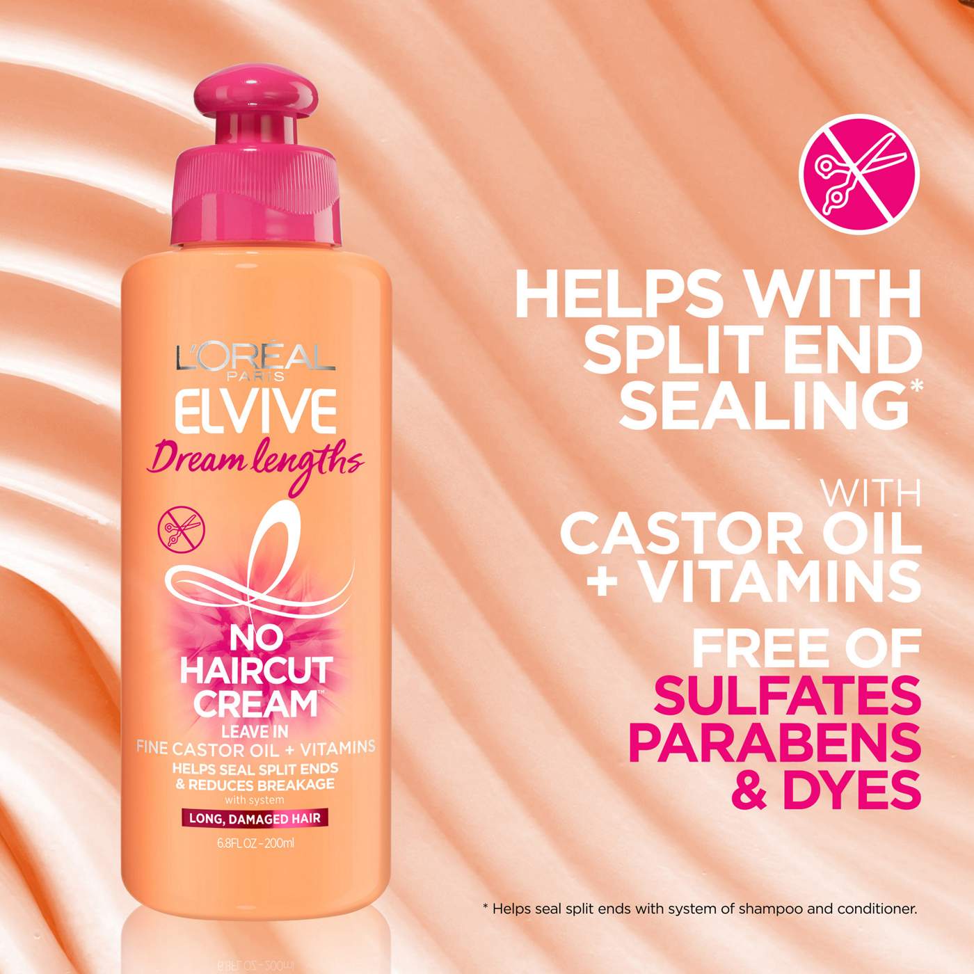 L'Oréal Paris Elvive Dream Lengths No Haircut Cream Leave In ...