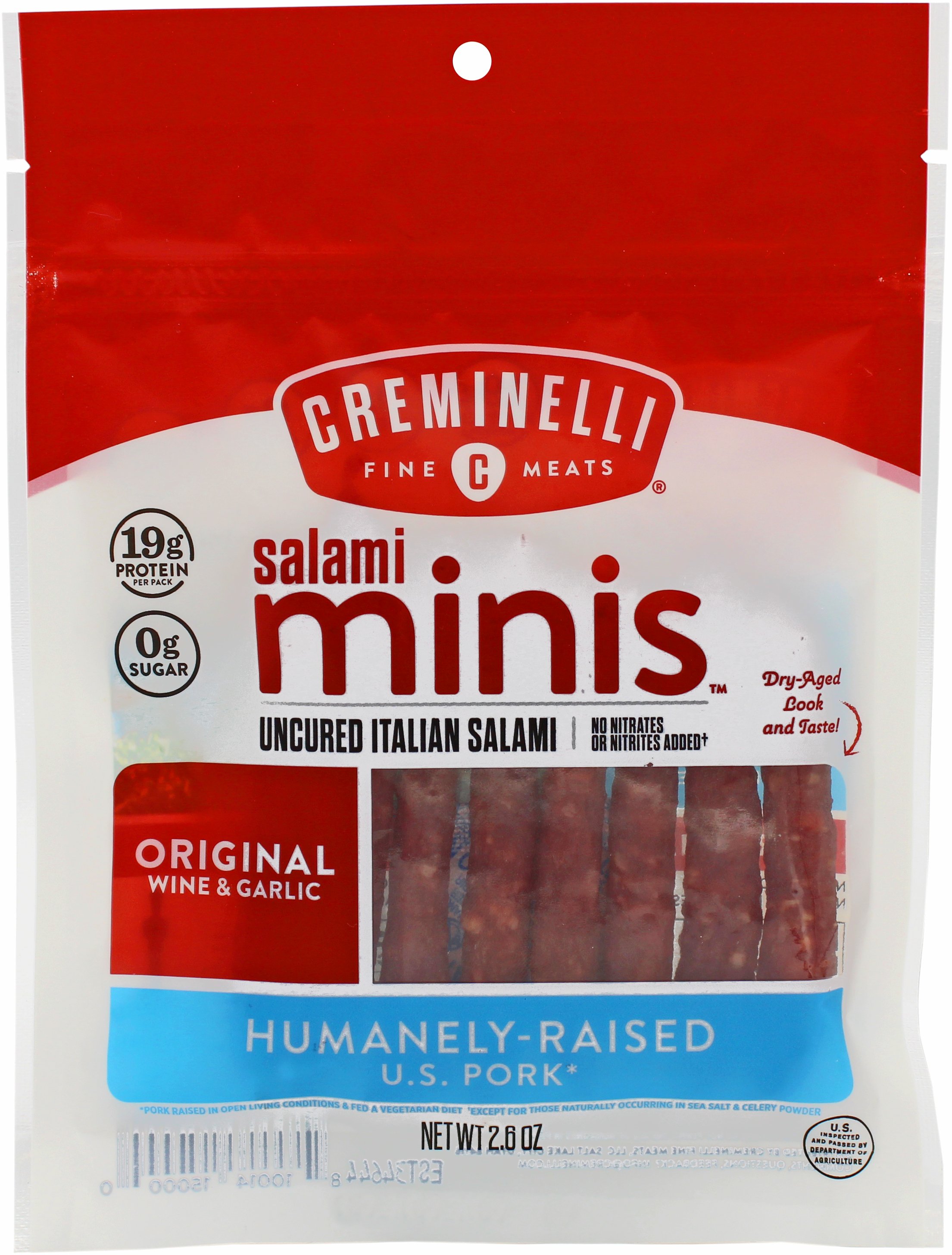 Creminelli Fine Meats Salami Mini Original, 2.6 oz | Central Market ...