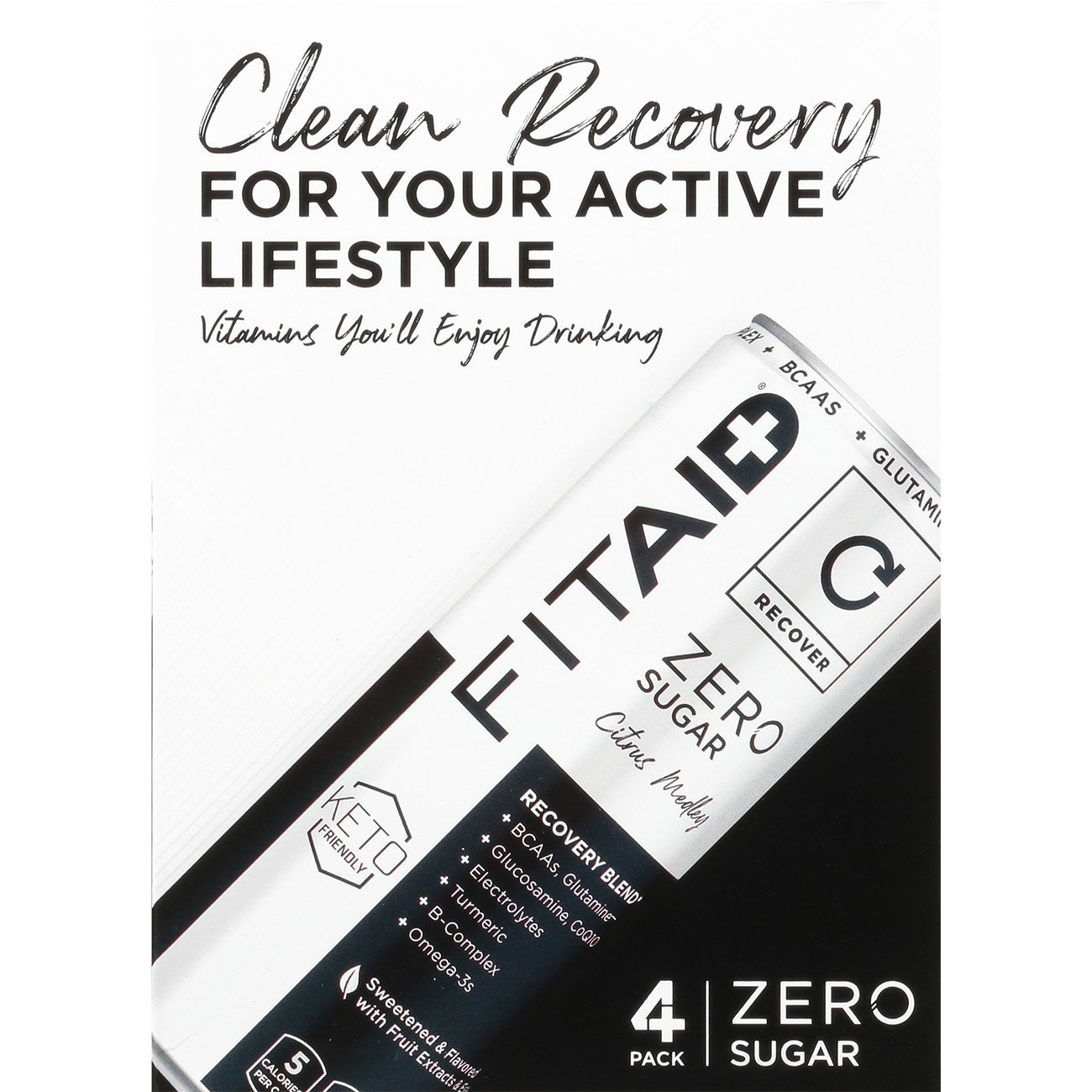 LIFEAID FITAID Zero Sugar Recovery Blend Drink 4 pk Cans - Citrus ...