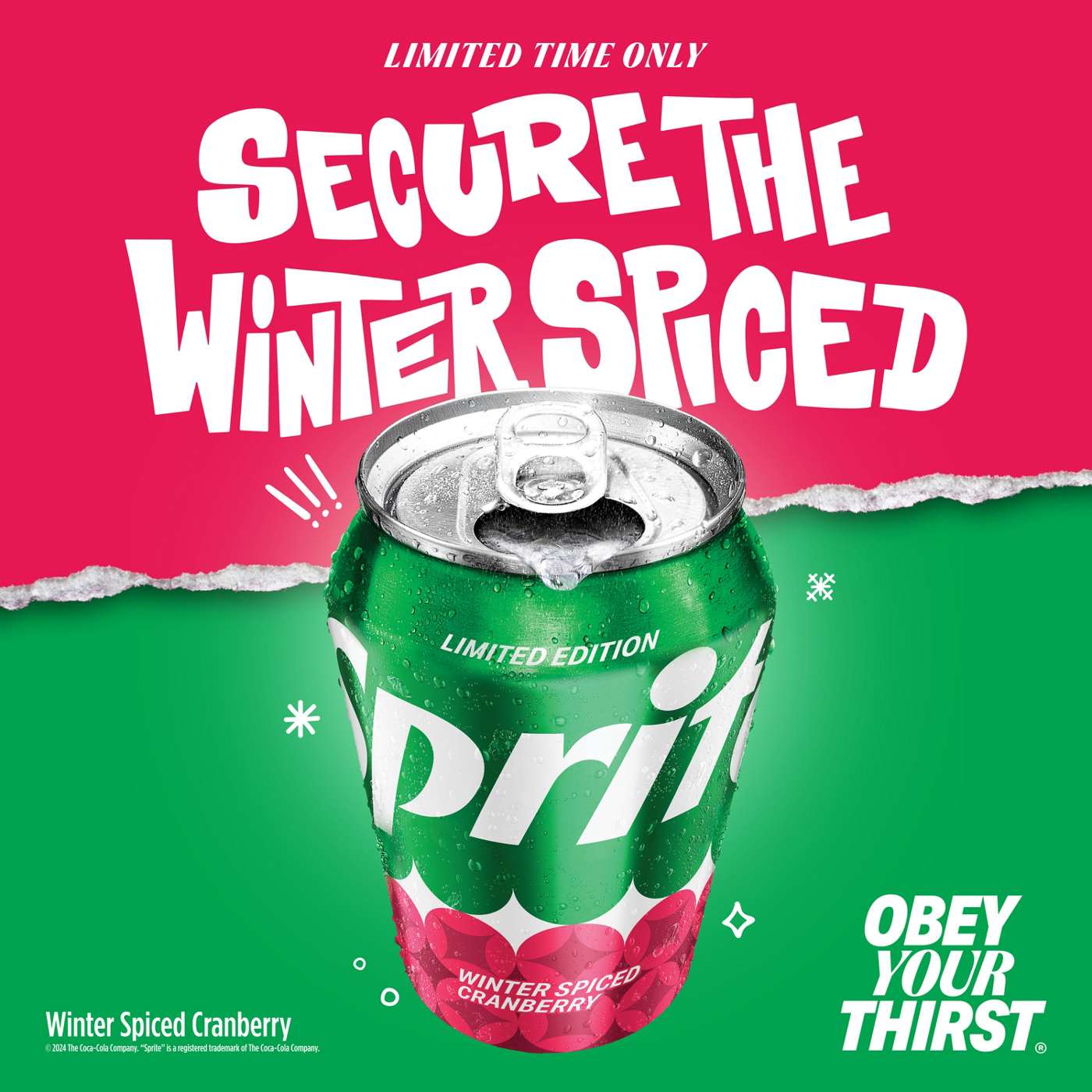 Sprite Winter Spiced Cranberry Soda Soft Drink 12 pk Cans - Shop Soda ...