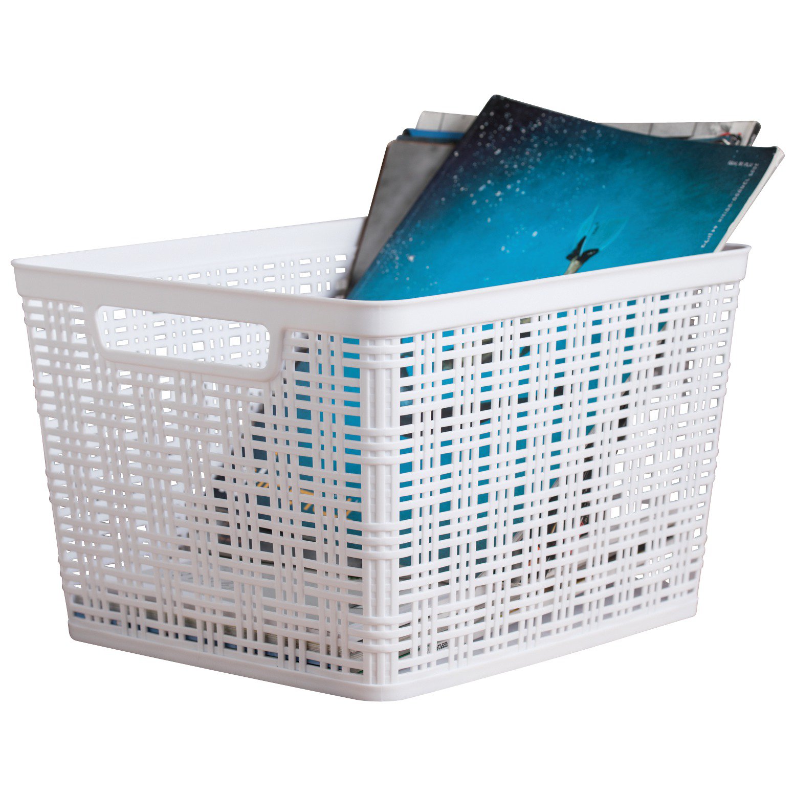 Starplast Large Wicker Basket White - Shop Storage bins at H-E-B