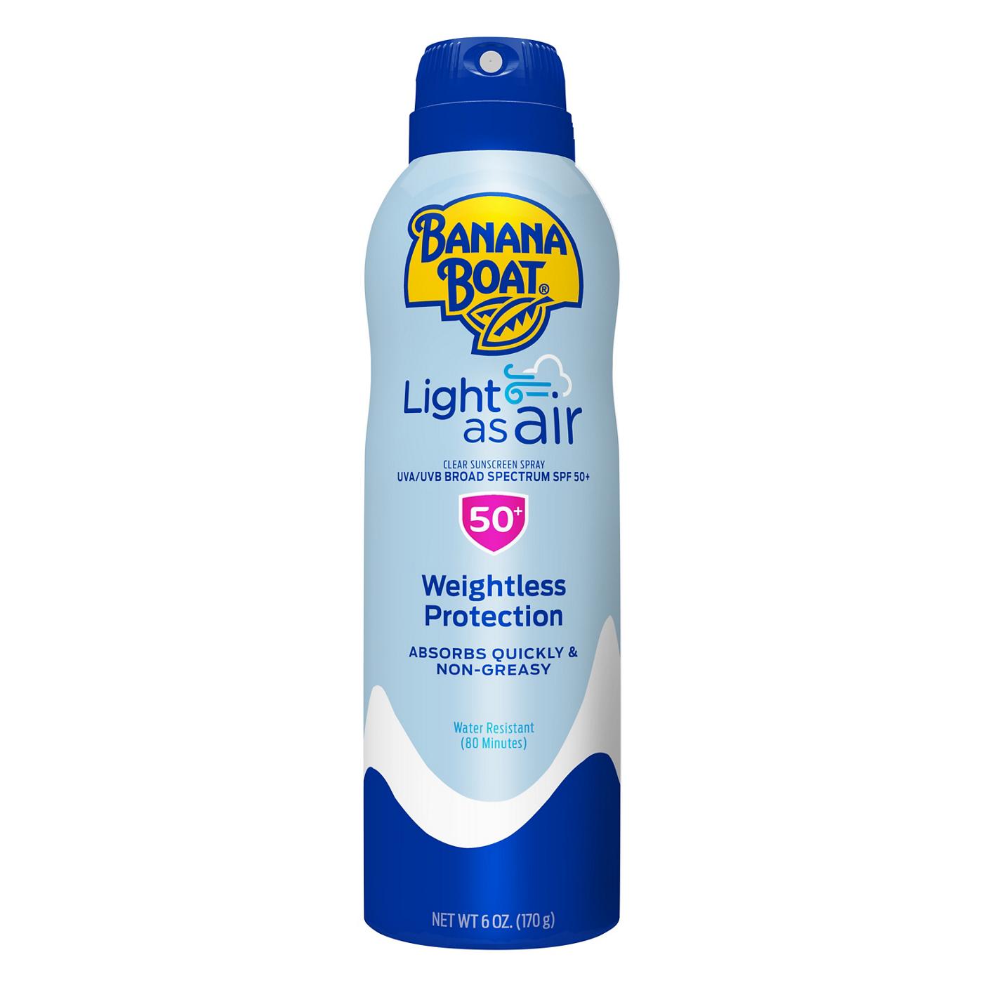 Banana Boat Light as Air Clear Sunscreen Spray - SPF 50+ - Shop ...