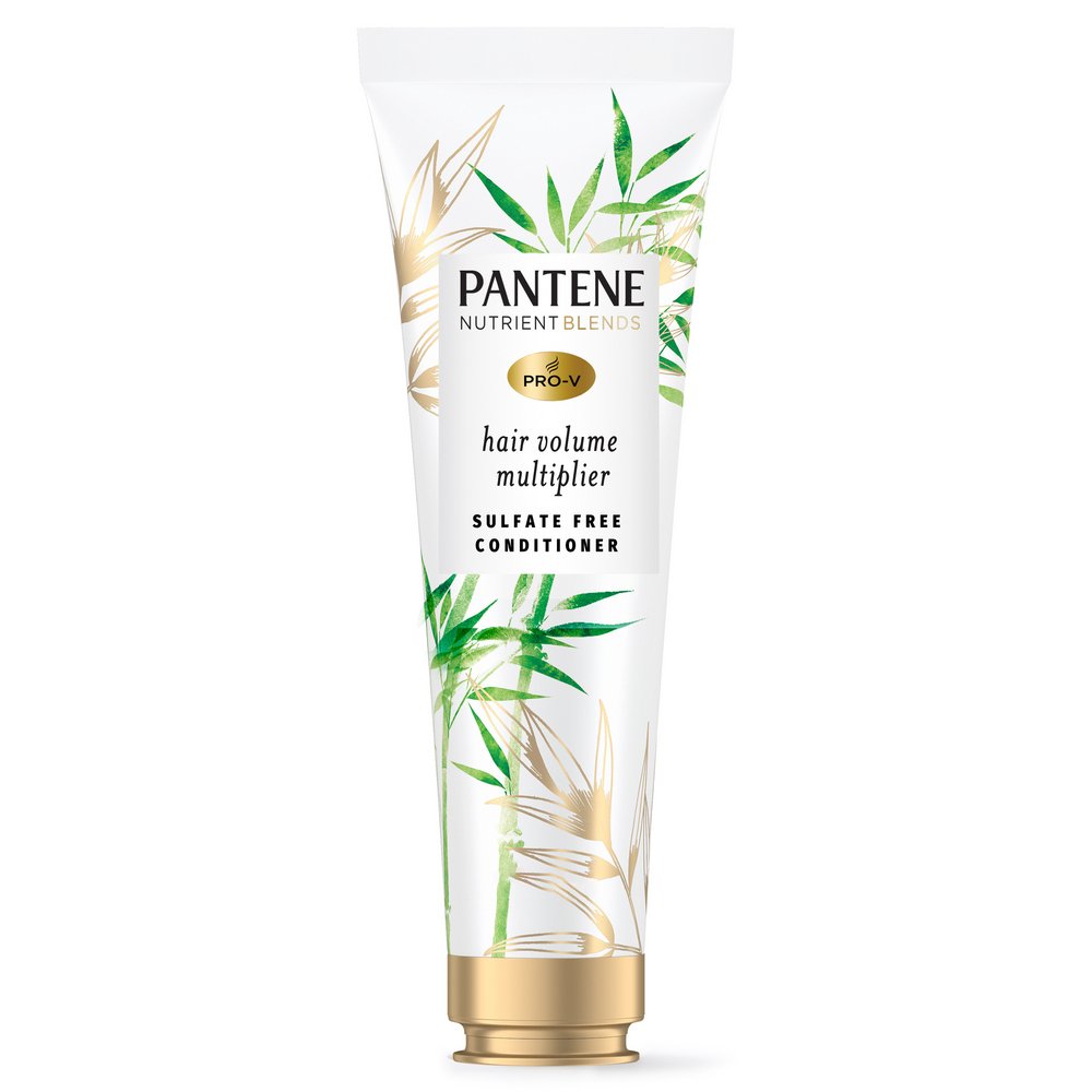 Pantene Nutrient Blends Hair Volume Multiplier Silicone Free Bamboo ...