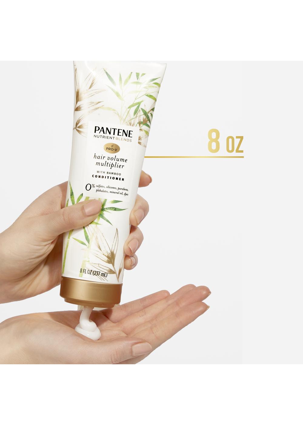 Pantene Nutrient Blends Hair Volume Multiplier Silicone Free Bamboo ...