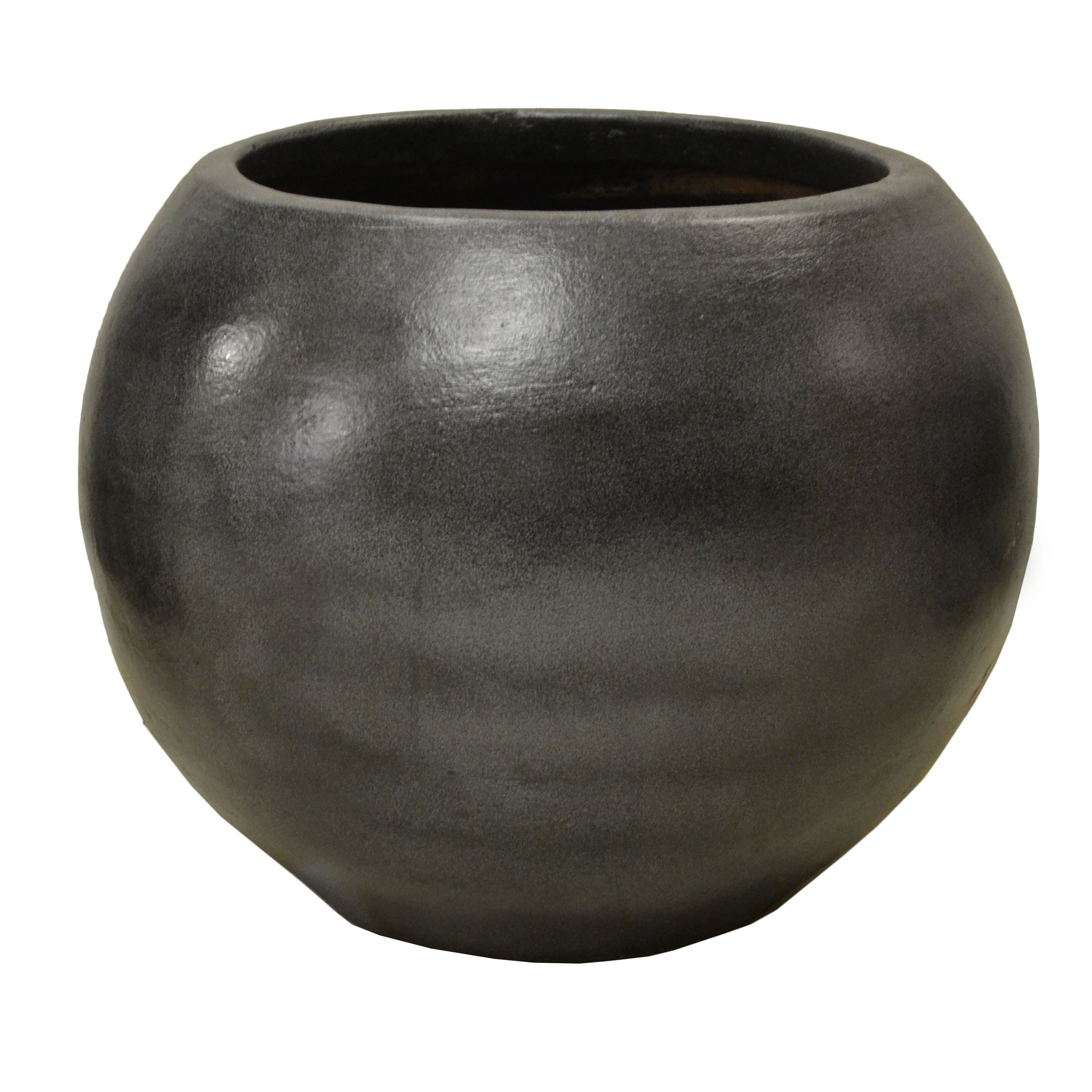 Blue Orange Pottery Large Dark Clay Ball Planter - Shop Pots & planters ...