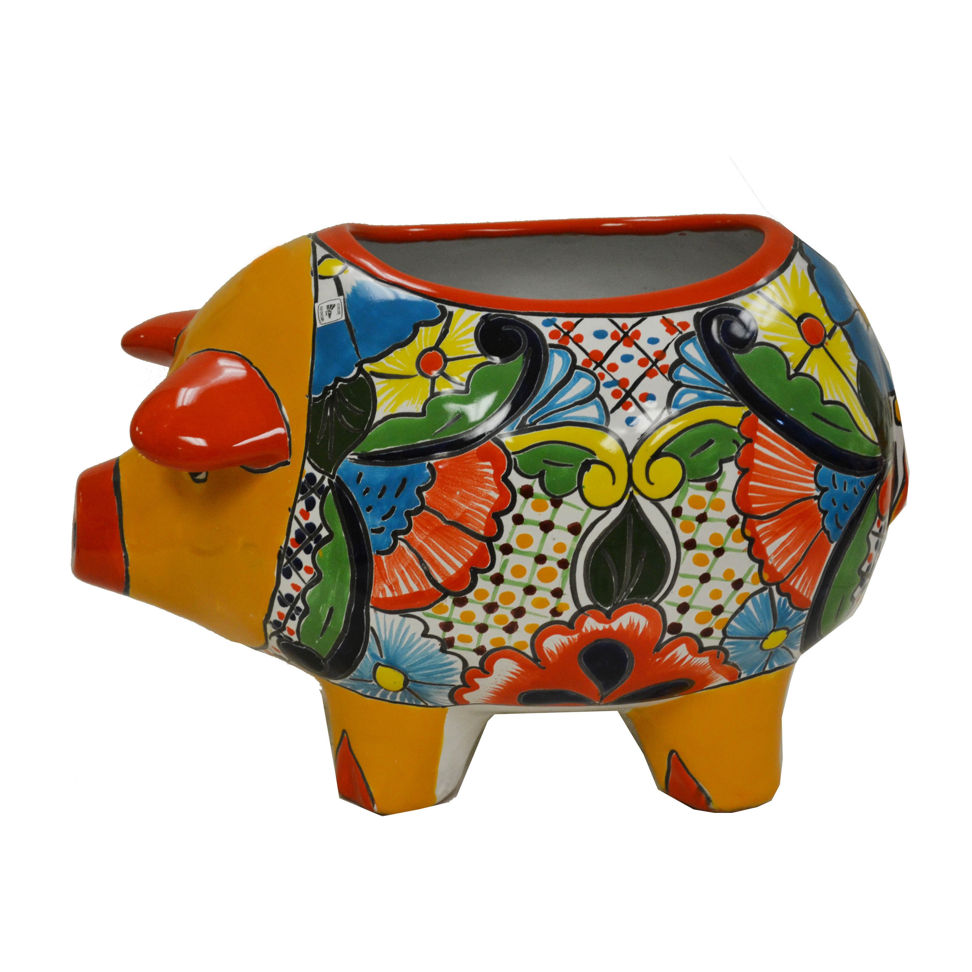 Blue Orange Pottery Talavera Pig Planter - Shop Pots & planters at H-E-B