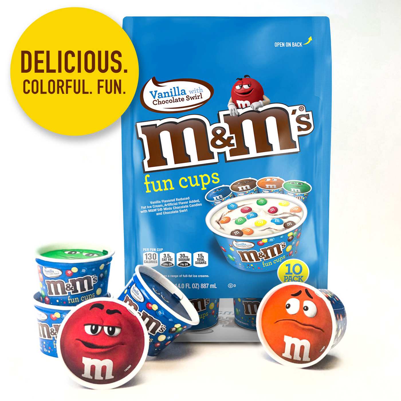 M&M's Fun Cups Vanilla Ice Cream - Shop Ice cream at H-E-B