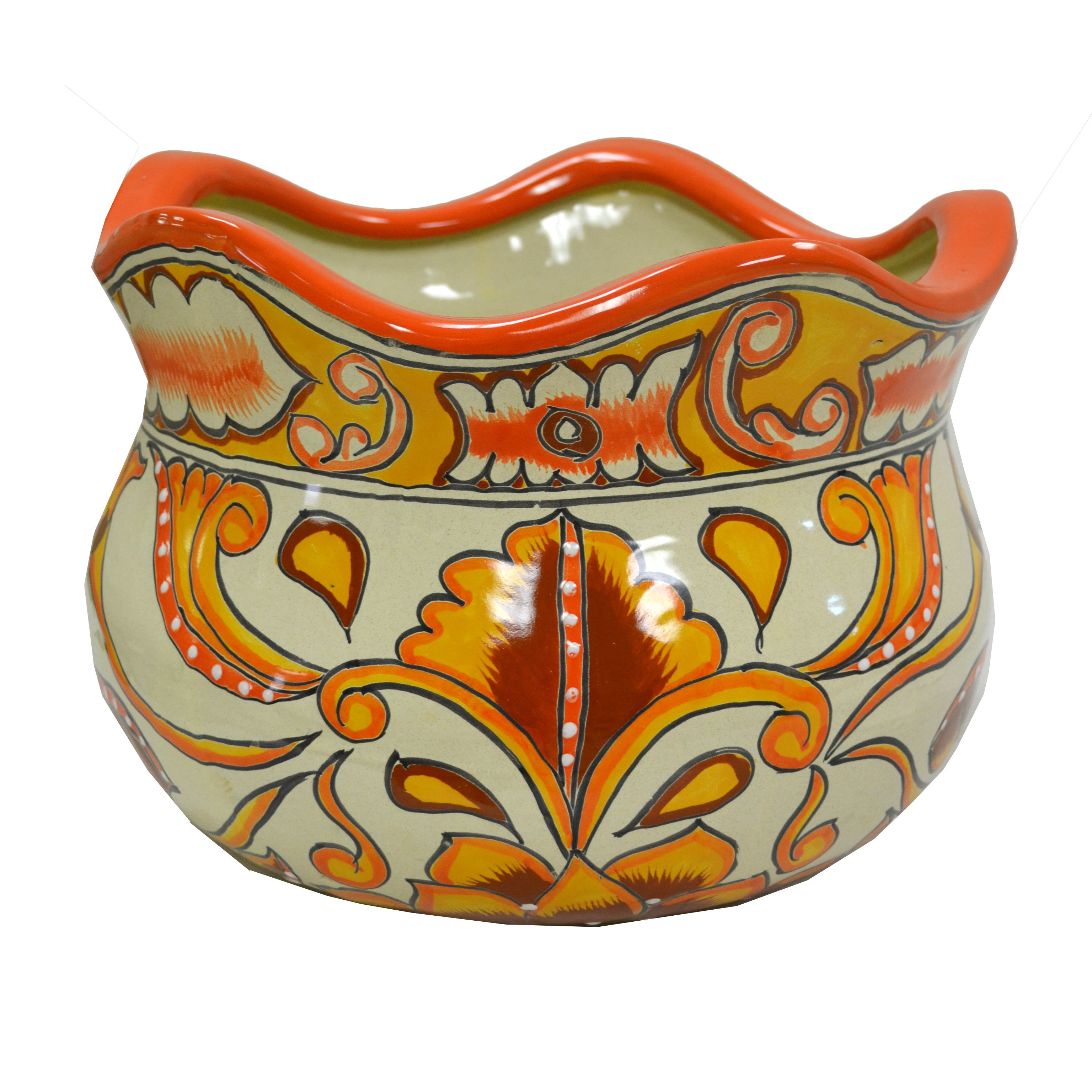 Blue Orange Pottery Fall Talavera Planter - Shop Pots & planters at H-E-B