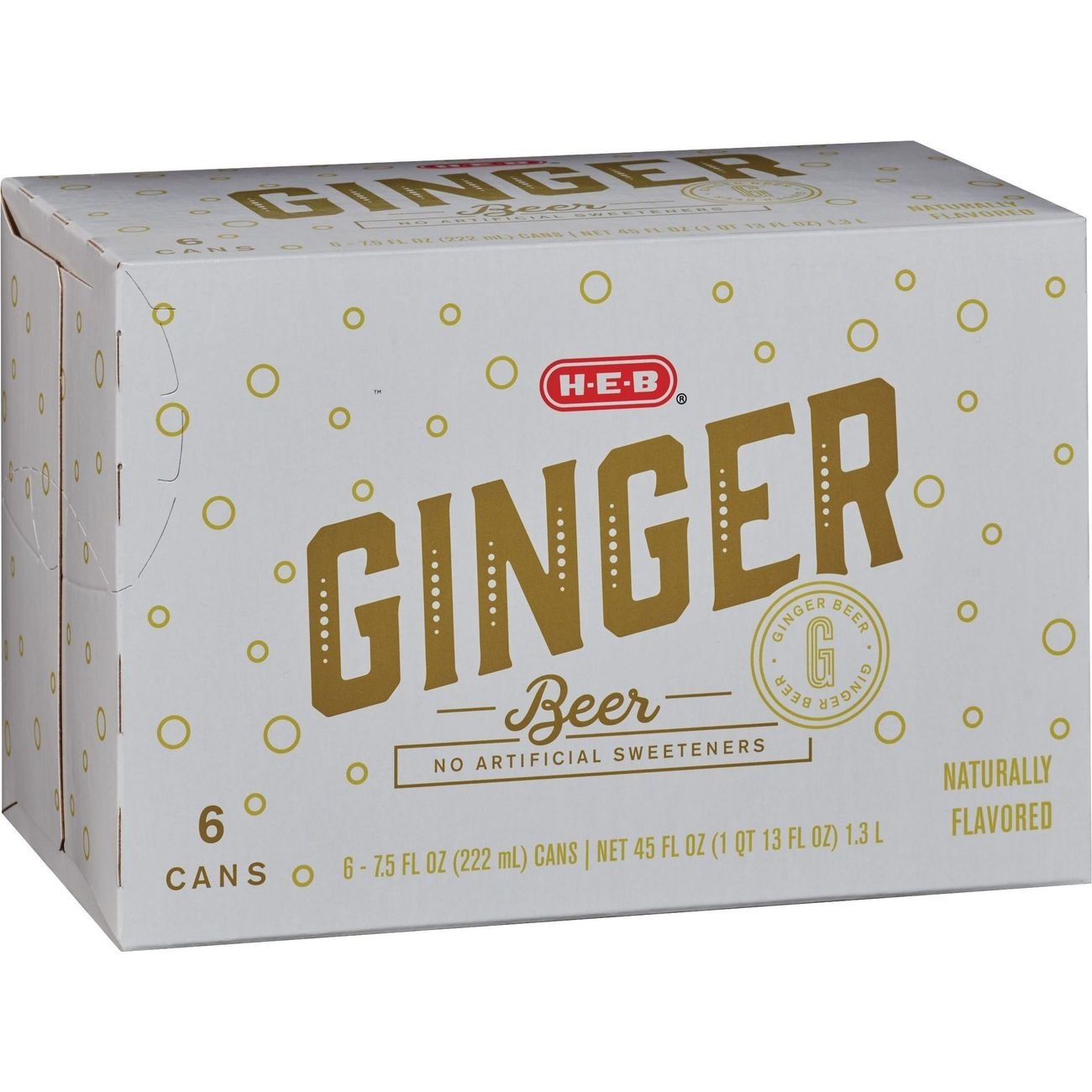 H-E-B Ginger Beer 6 pk Cans - Shop Cocktail mixers at H-E-B