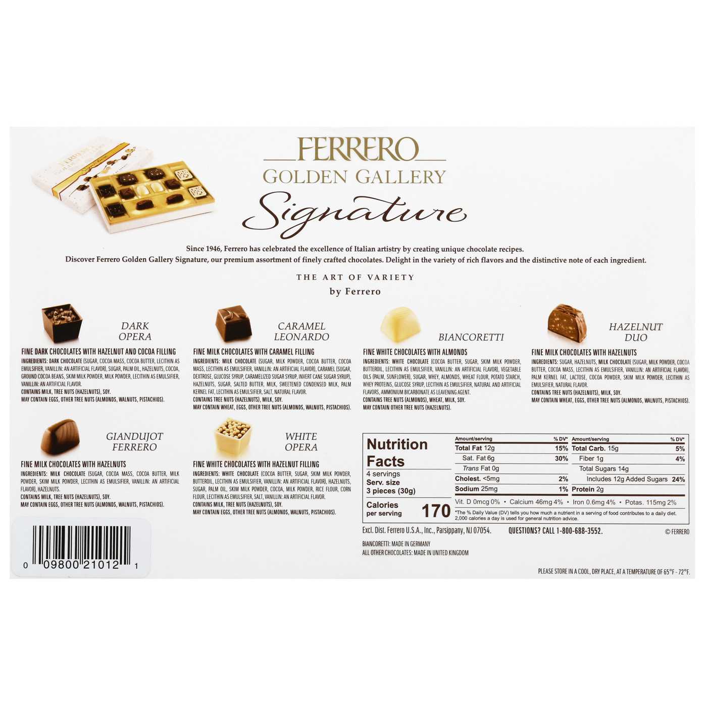 Ferrero Golden Gallery Signature Fine Assorted Boxed Chocolates - Shop ...