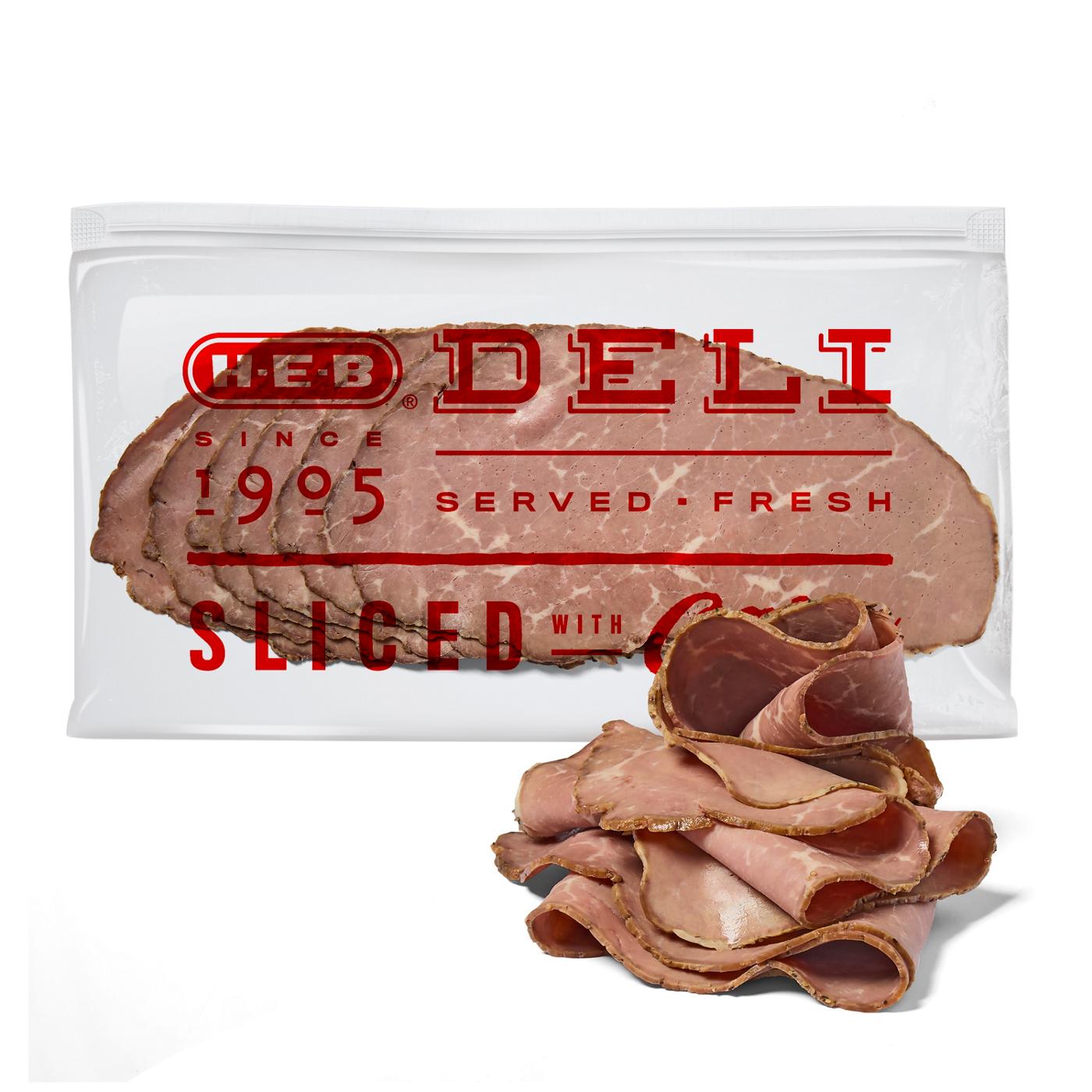 H-E-B Deli Seasoned Roast Beef, Sandwich Sliced - Shop Meat at H-E-B