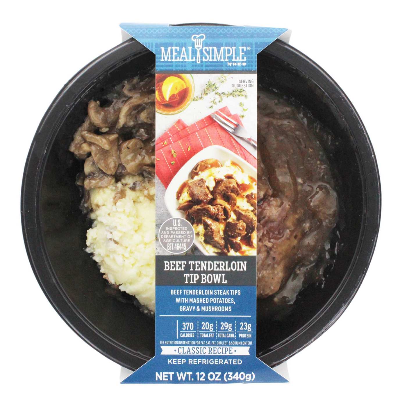 Meal Simple by H-E-B Beef Tenderloin Steak Tips Bowl - Shop Entrees ...