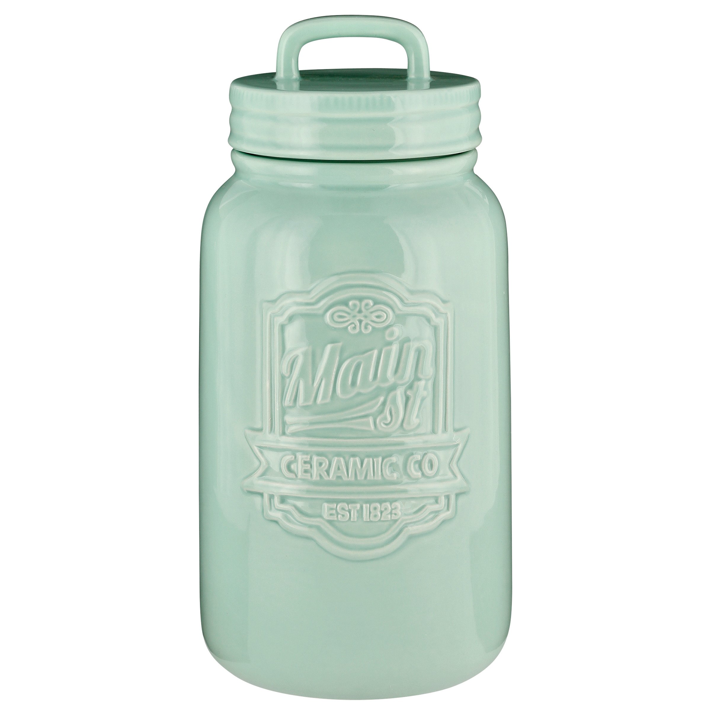 Haven & Key Main St. Ceramic Canister Blue - Shop Food storage at H-E-B