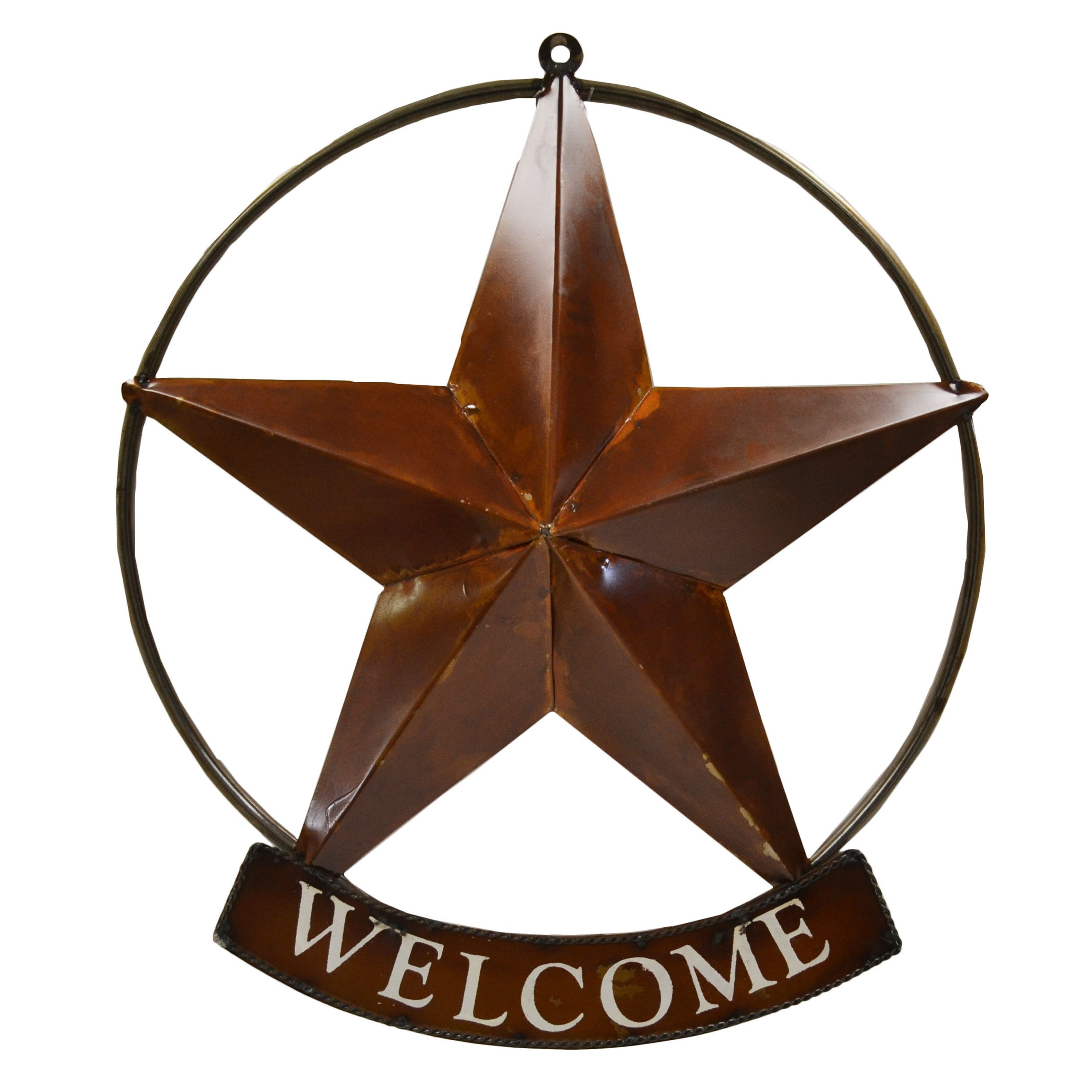 Creative Décor Sourcing Metal Ring Welcome Star Wall Decor - Shop ...