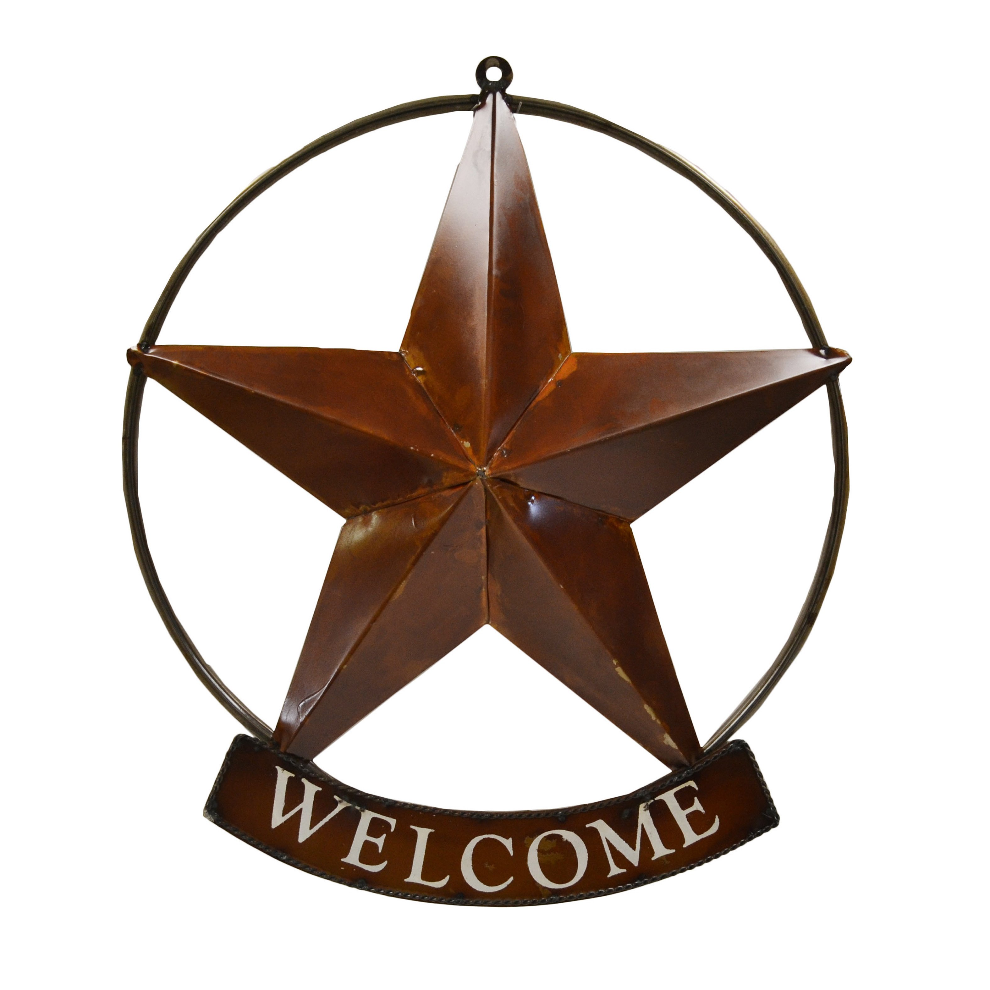 Creative Décor Sourcing Metal Ring Welcome Star Wall Decor - Shop ...