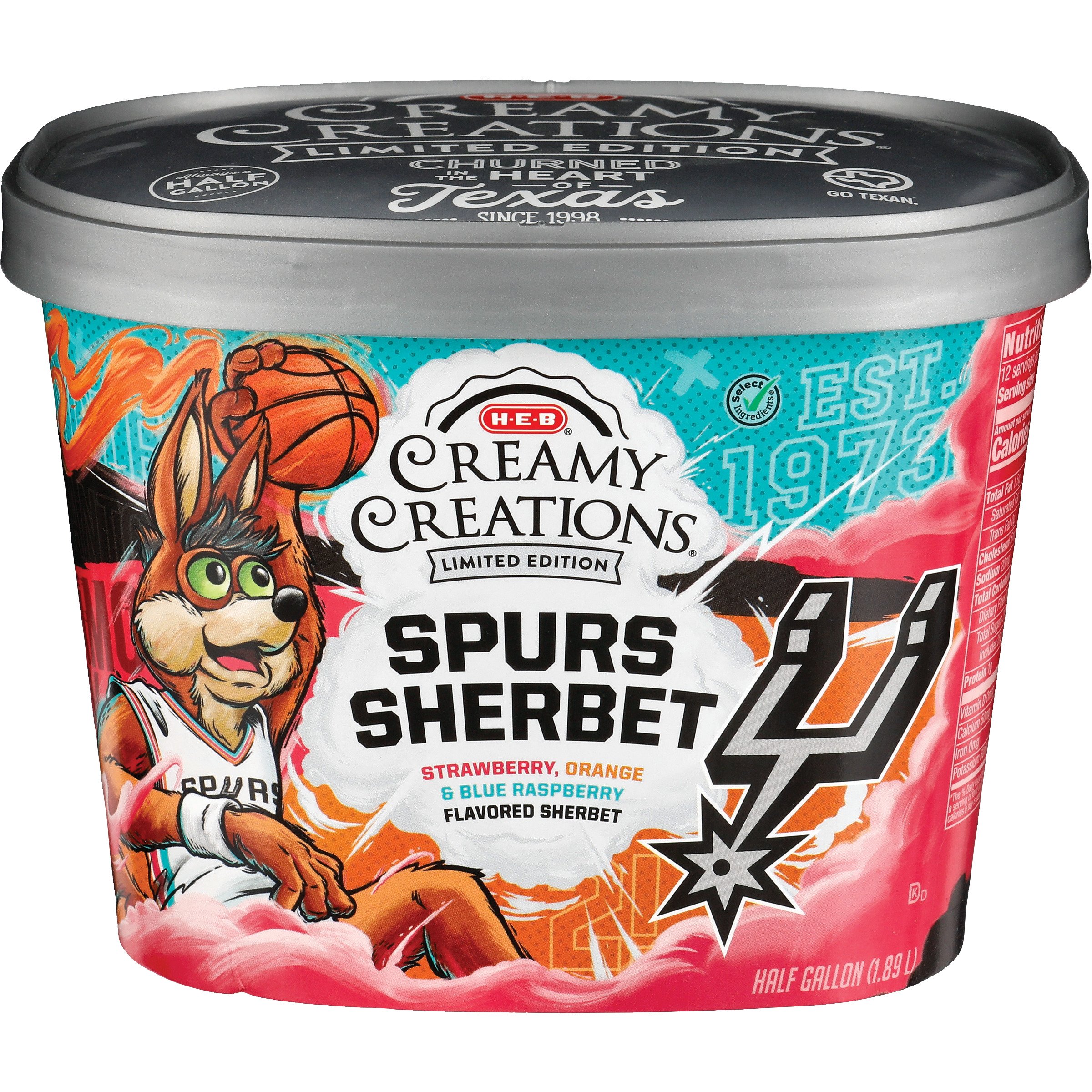 H-E-B Select Ingredients Creamy Creations Spurs Sherbet - Shop Ice Cream at H-E-B
