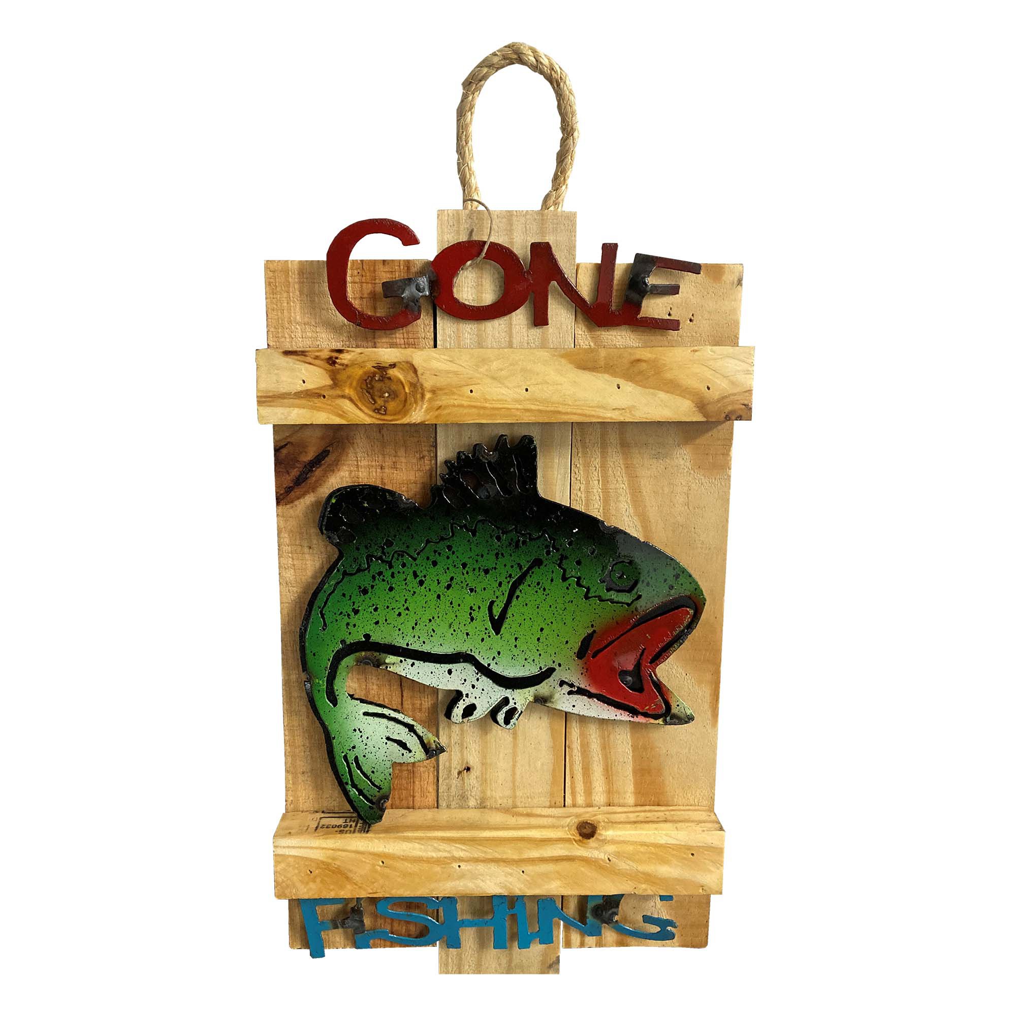 Creative Décor Sourcing Gone Fishing Wood Wall Sign - Shop Outdoor ...