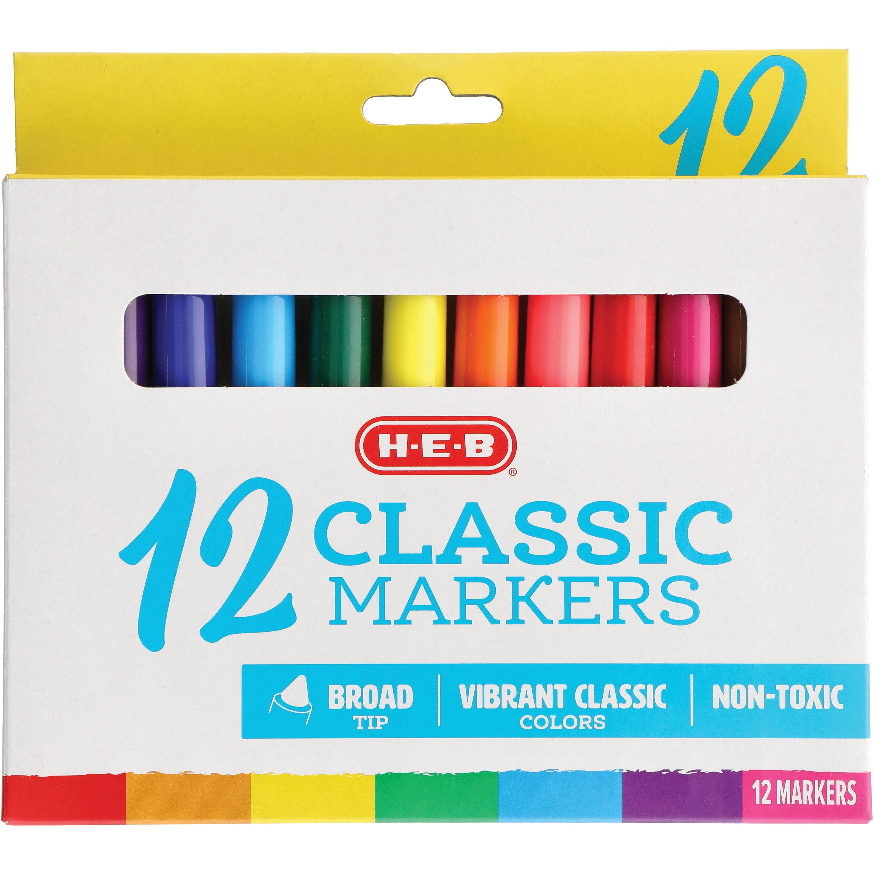 H-E-B Broad Tip Classic Markers - Shop Markers at H-E-B