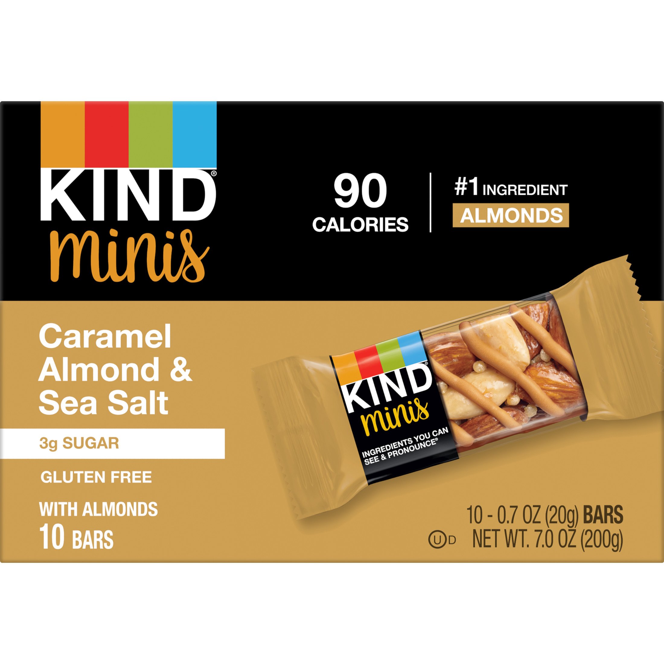 Kind Minis Caramel Almond & Sea Salt Bars - Shop Granola & snack bars ...