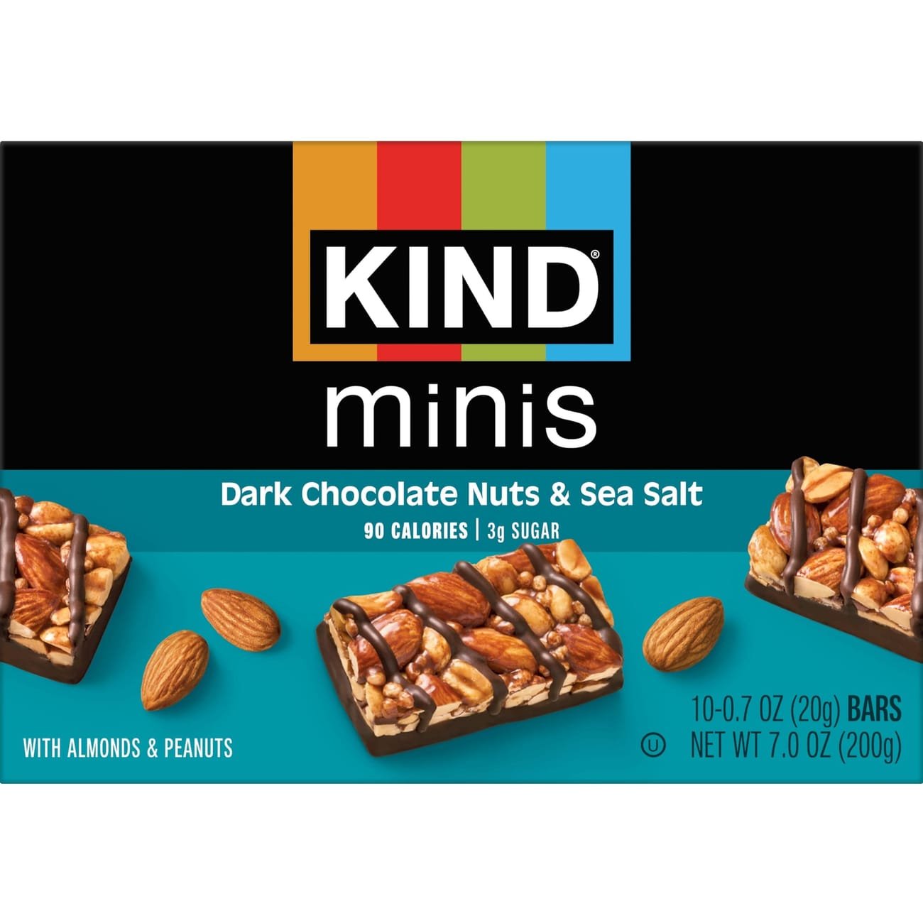 Kind Minis Dark Chocolate Nuts & Sea Salt Bars - Shop Granola & snack ...