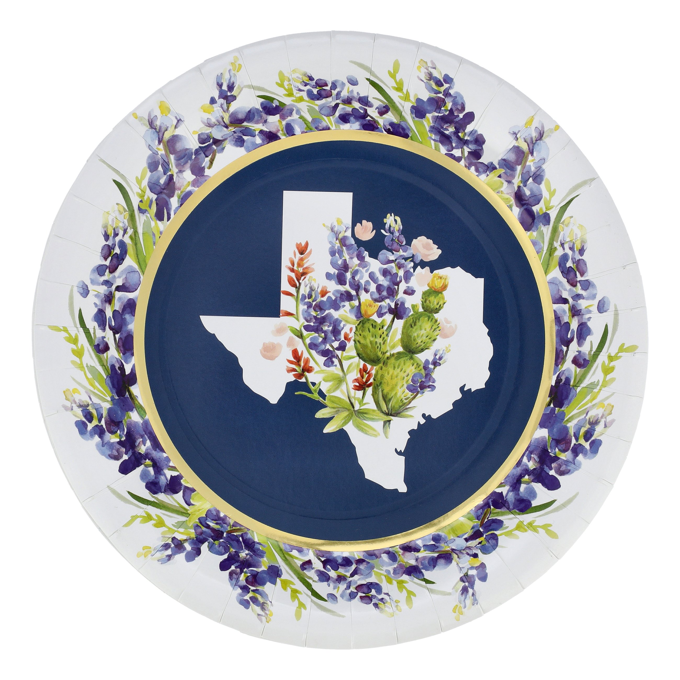 Haven & Key Texas Bluebonnet Round Paper Plates - Shop Plates & bowls ...