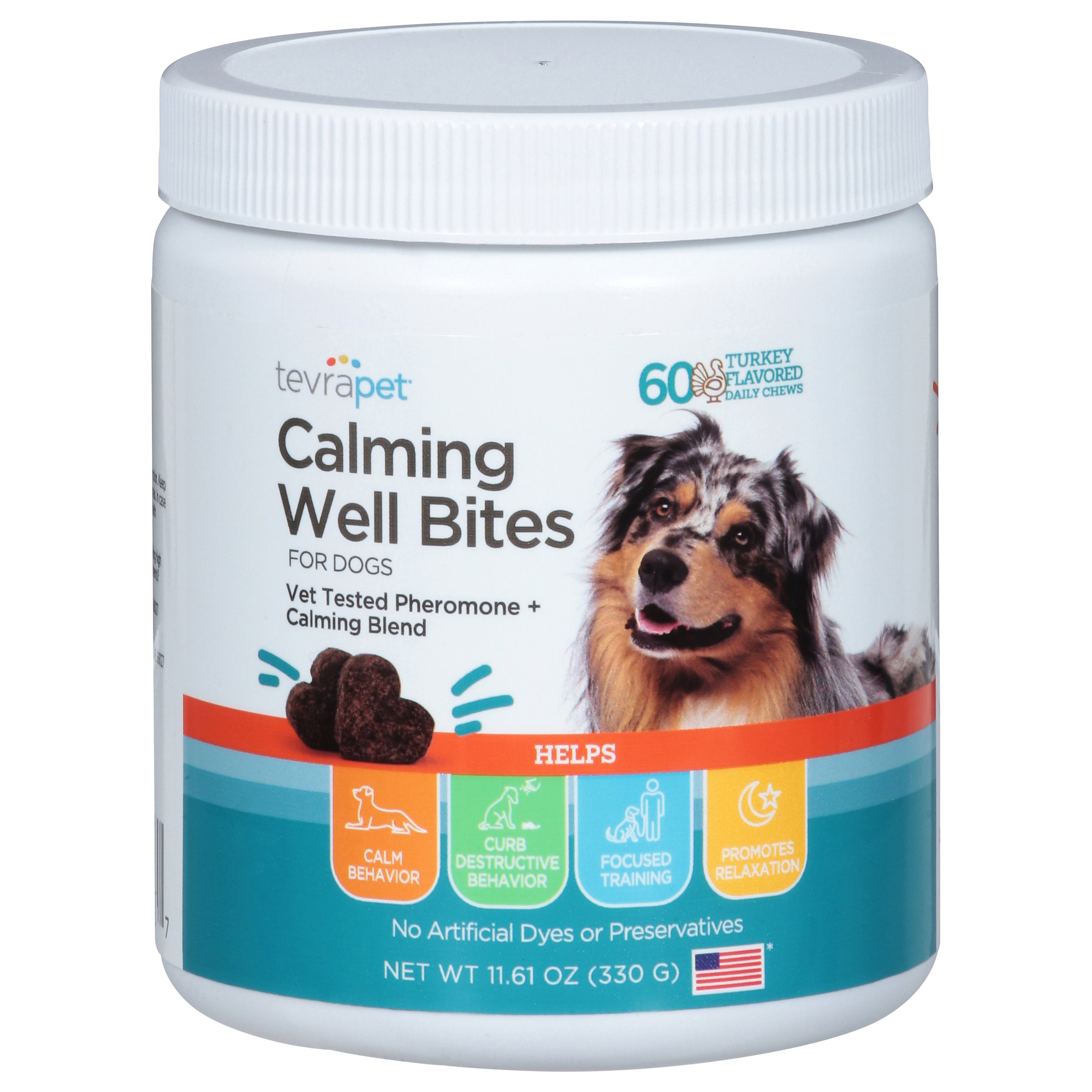 TevraPet Calming Well Bites Turkey Flavored Dog Soft Chews - Shop ...