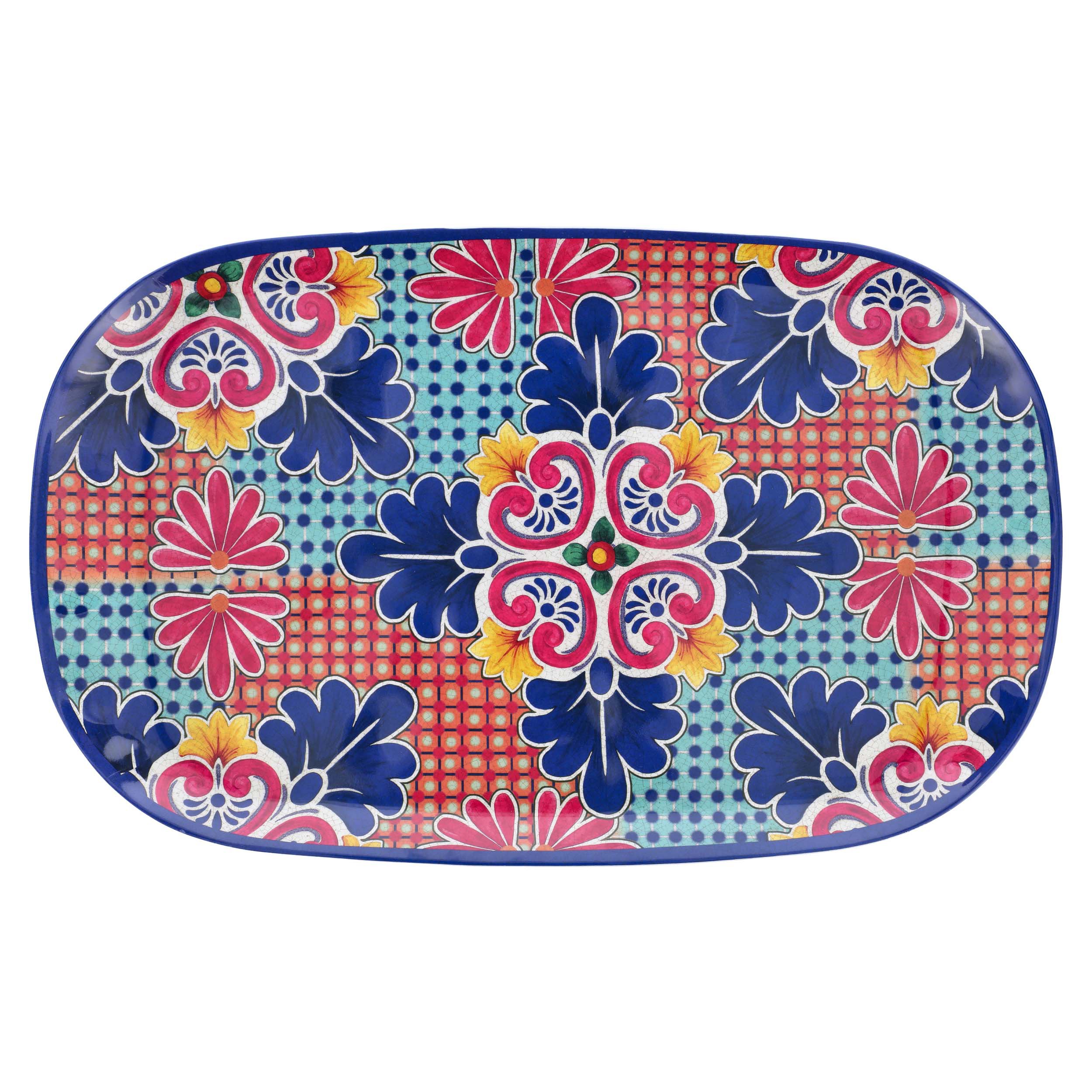 Cocinaware Summer Talavera Oval Melamine Serve Tray - Shop Dishes at H-E-B