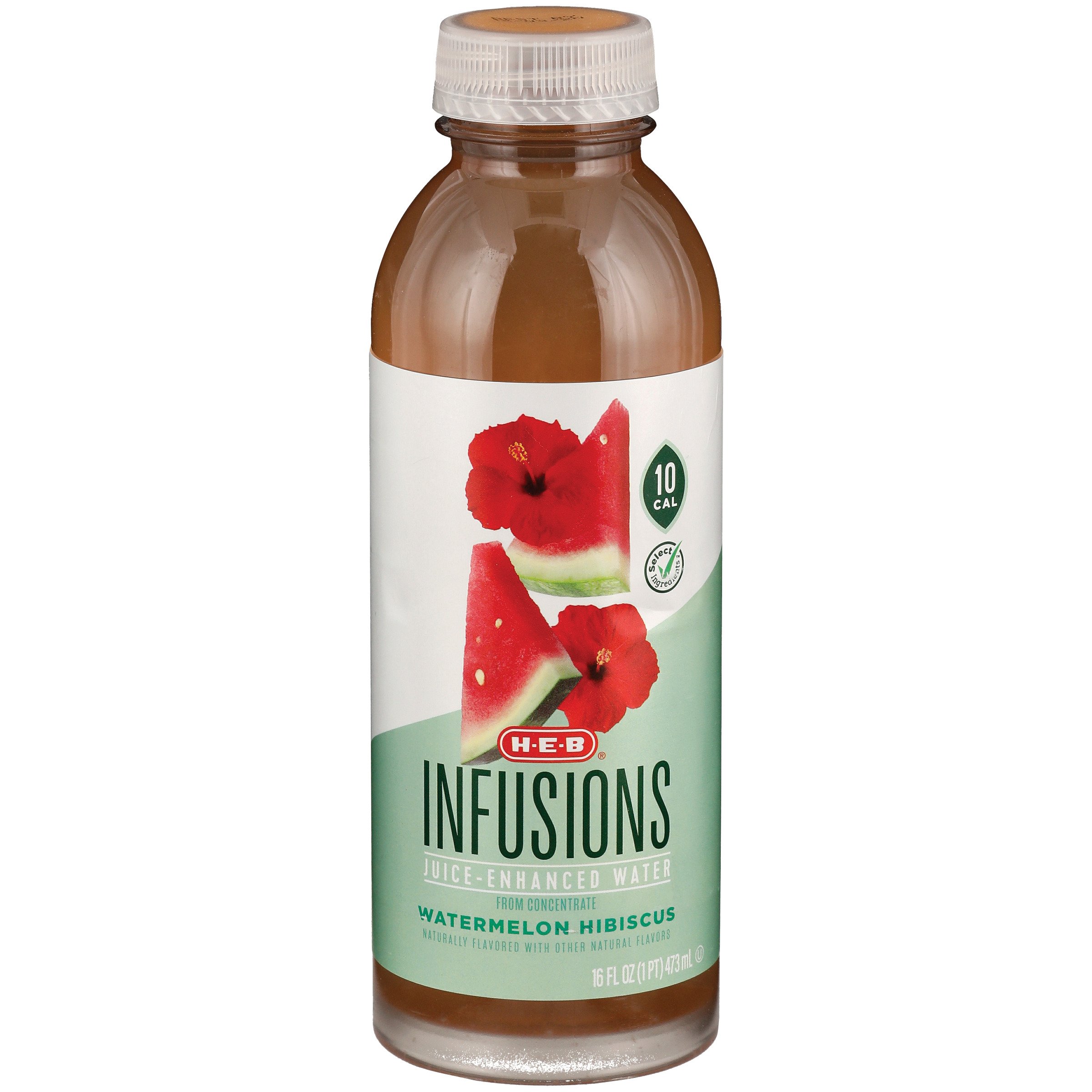 H-E-B Infusions Watermelon Hibiscus Juice Enhanced Water - Shop Sports ...