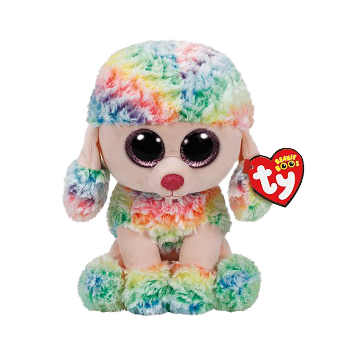 ty Rainbow- Multicolor Poodle Beanie Boo's Plush - Shop Toys at H-E-B