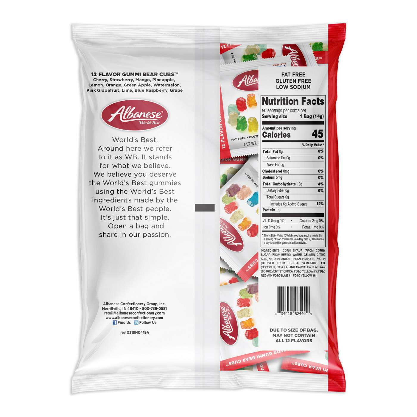 Albanese World's Best 12 Flavor Gummi Bear Cubs - Shop Candy at H-E-B