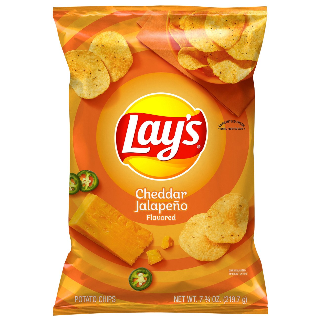 Lay's Cheddar Jalapeno Potato Chips - Shop Chips at H-E-B