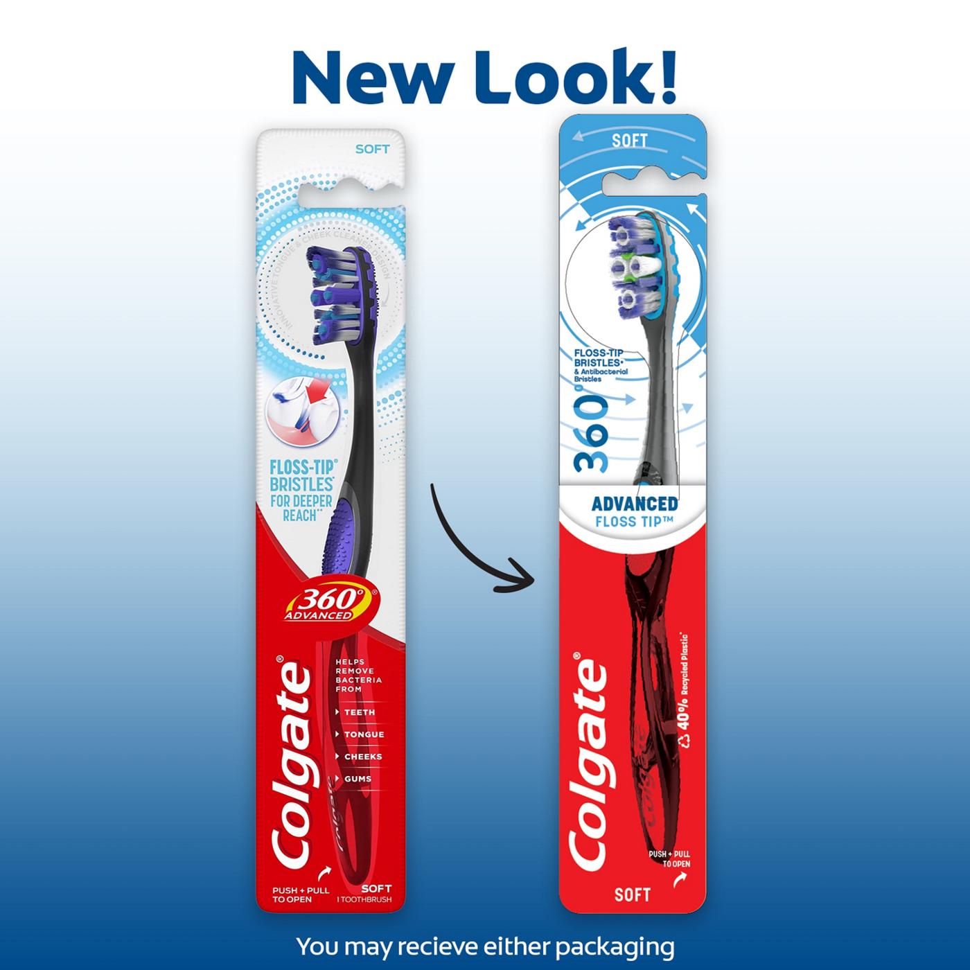 Colgate 360 Advanced Floss-Tip Toothbrush - Soft - Shop Toothbrushes at ...