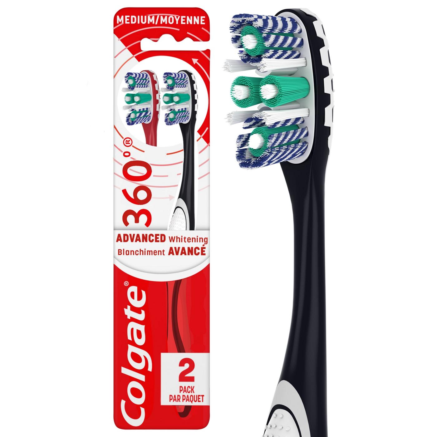 Colgate 360° Advanced Optic White Toothbrushes - Medium - Shop ...